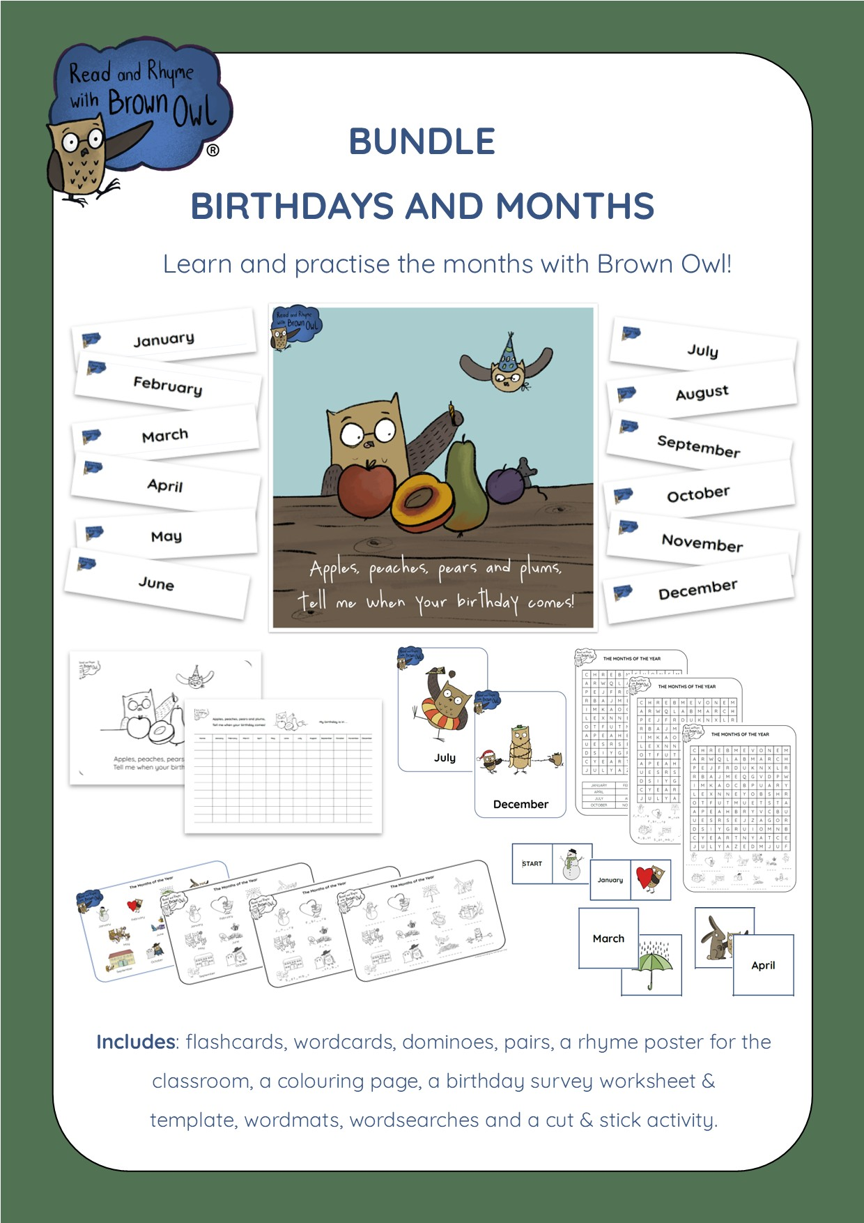 The Months of the Year - Flashcards, games & activities - Materiale ...