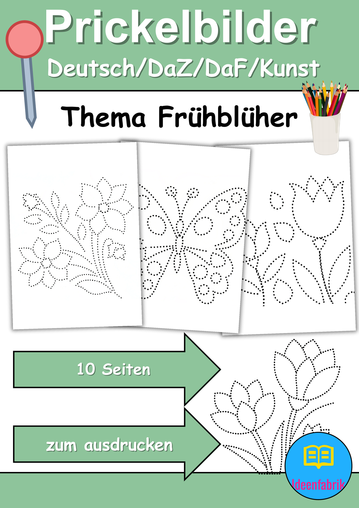 Prickelbilder / Fensterbilder Thema Frühblüher - Grundschule ...