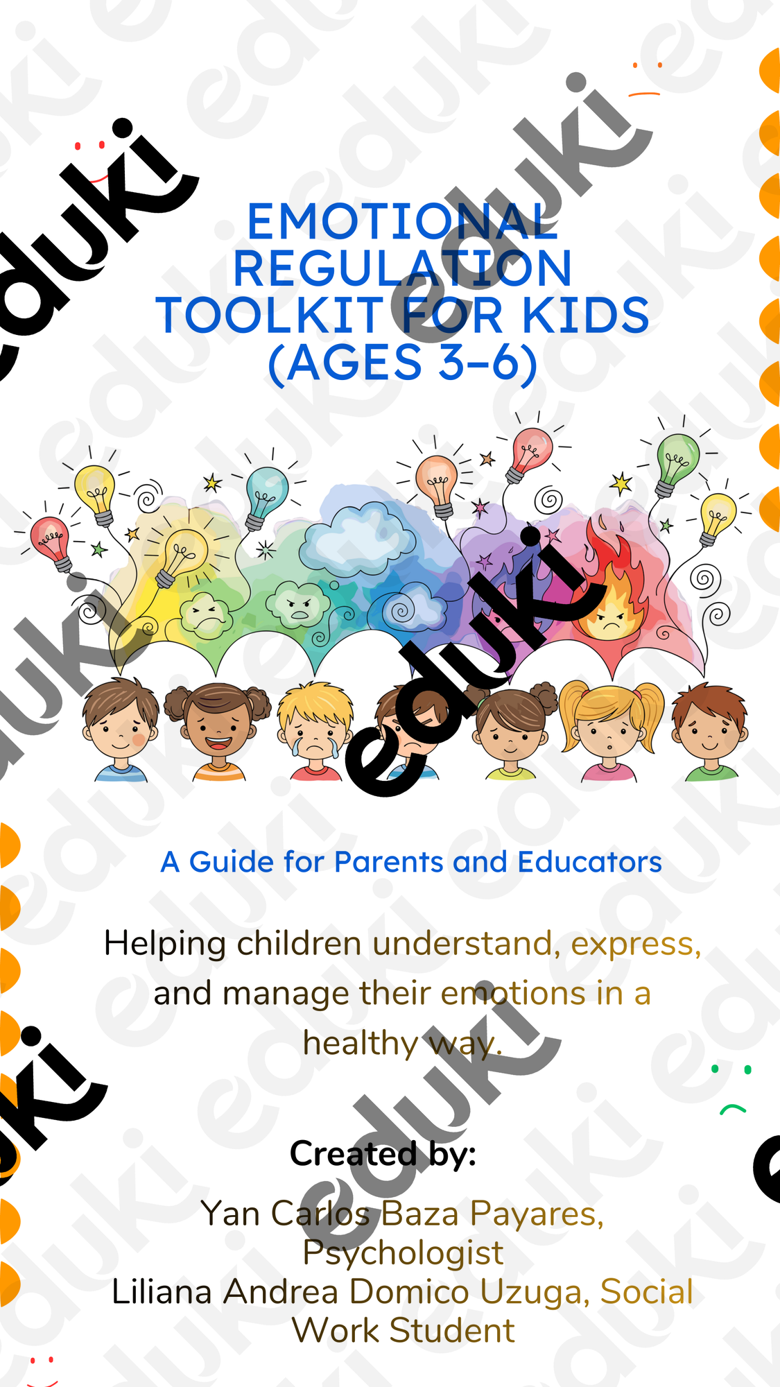 Emotional Regulation Toolkit for Kids (Ages 3–6 - material de la ...
