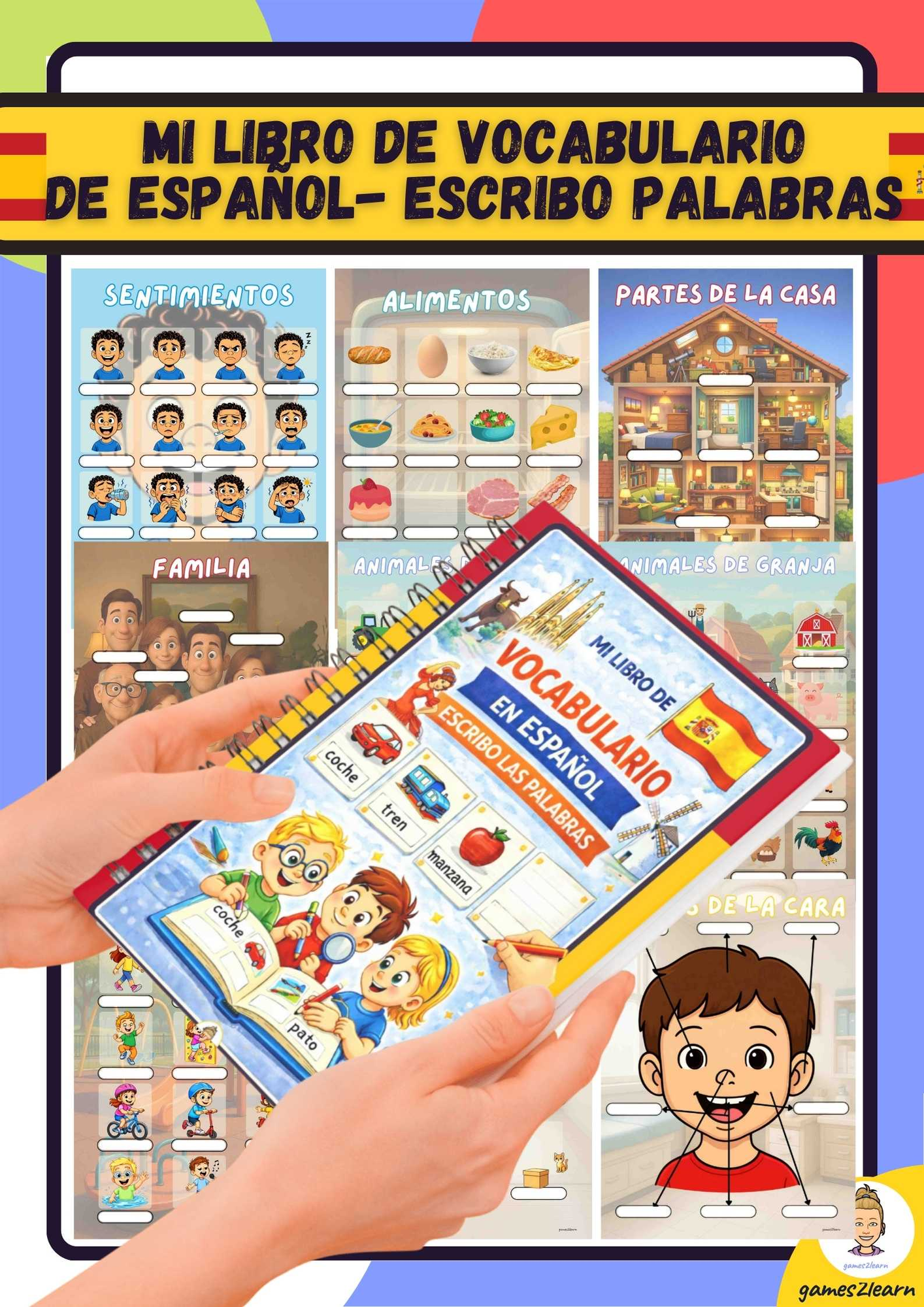 Mi libro de vocabulario de español- ESCRIBO PALABRAS - material ...