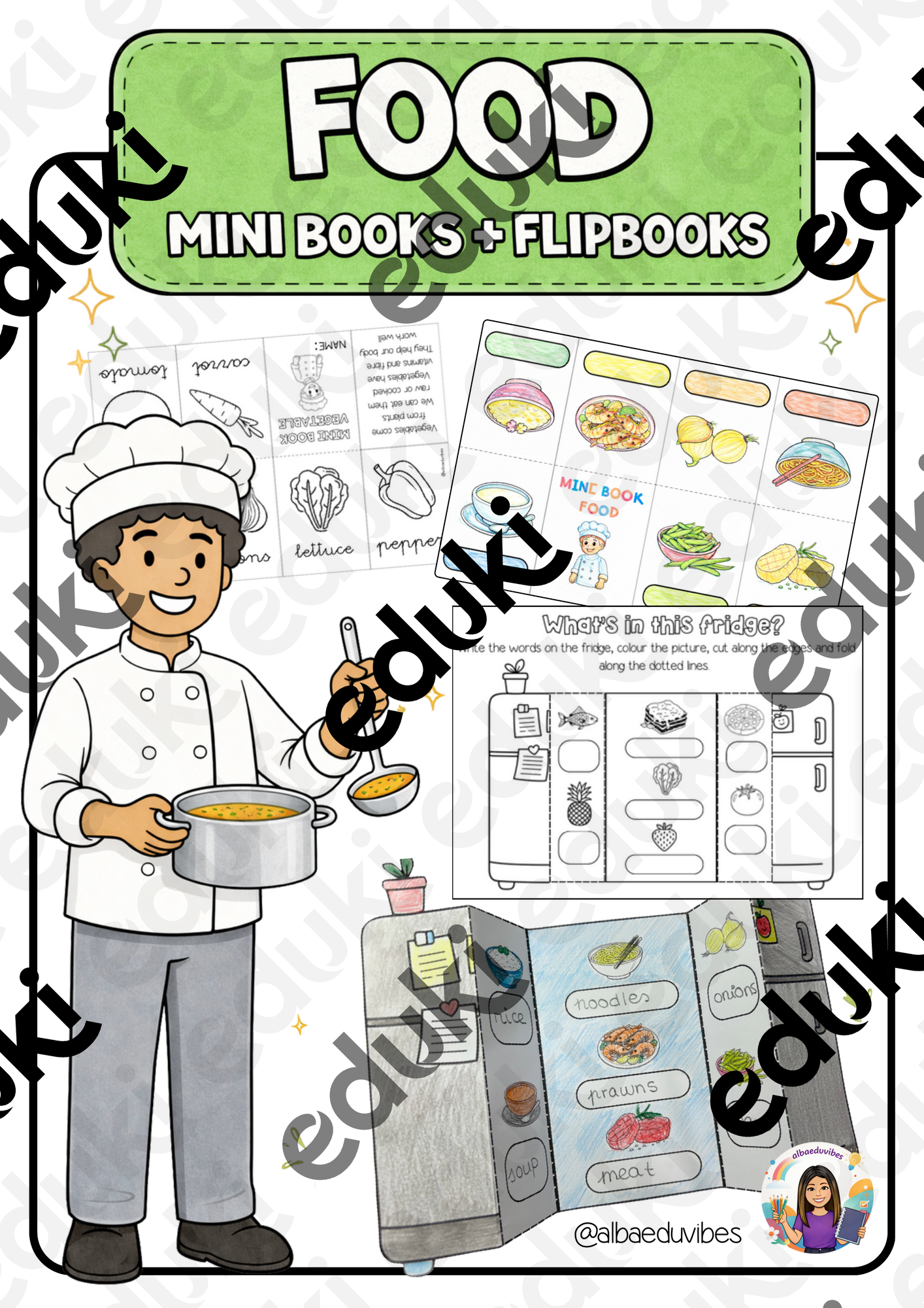 Food (Flipbooks + Mini Books) – Unterrichtsmaterial im Fach Englisch