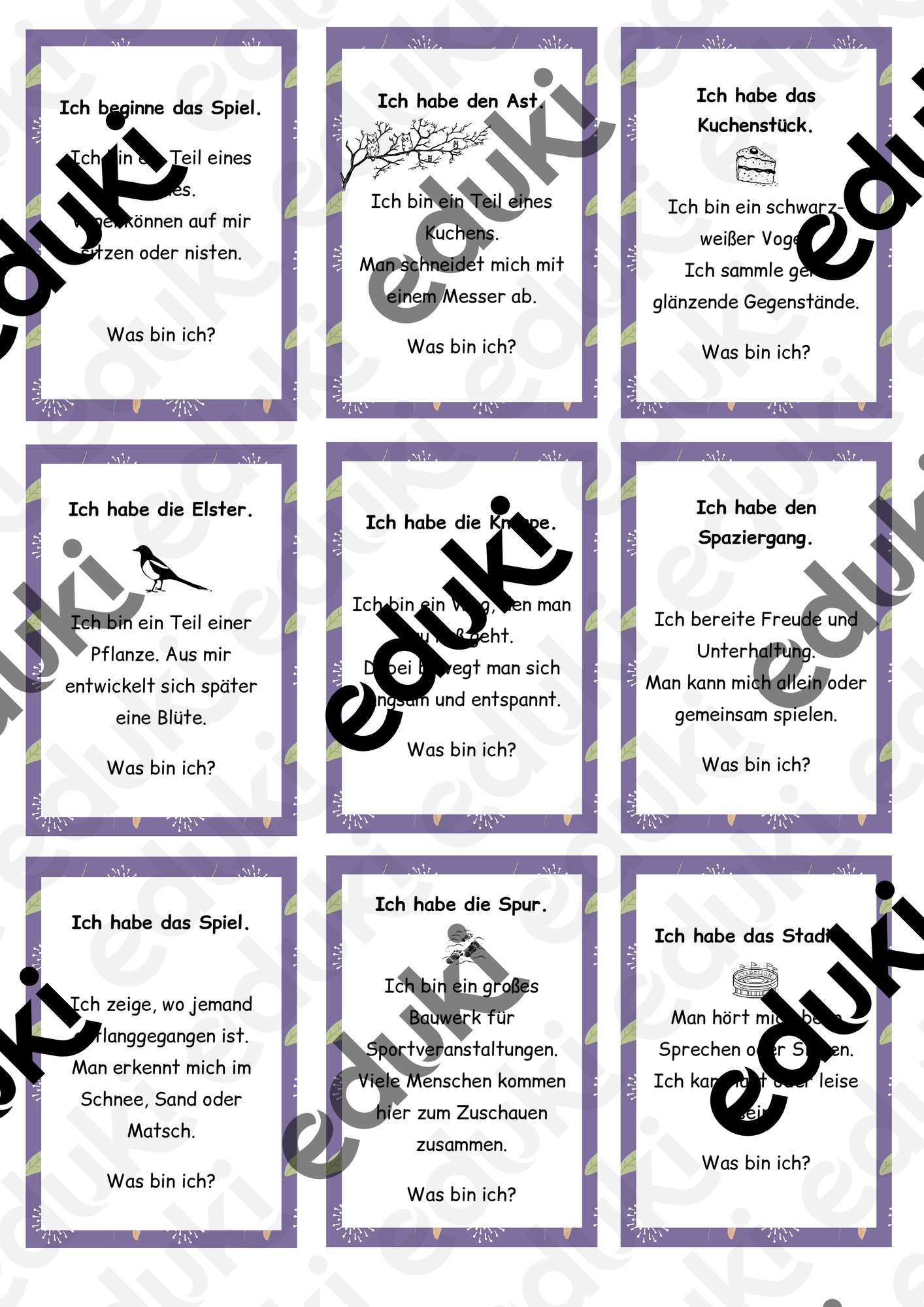 Lesespiel Wörter mit Sp St – Unterrichtsmaterial im Fach Deutsch