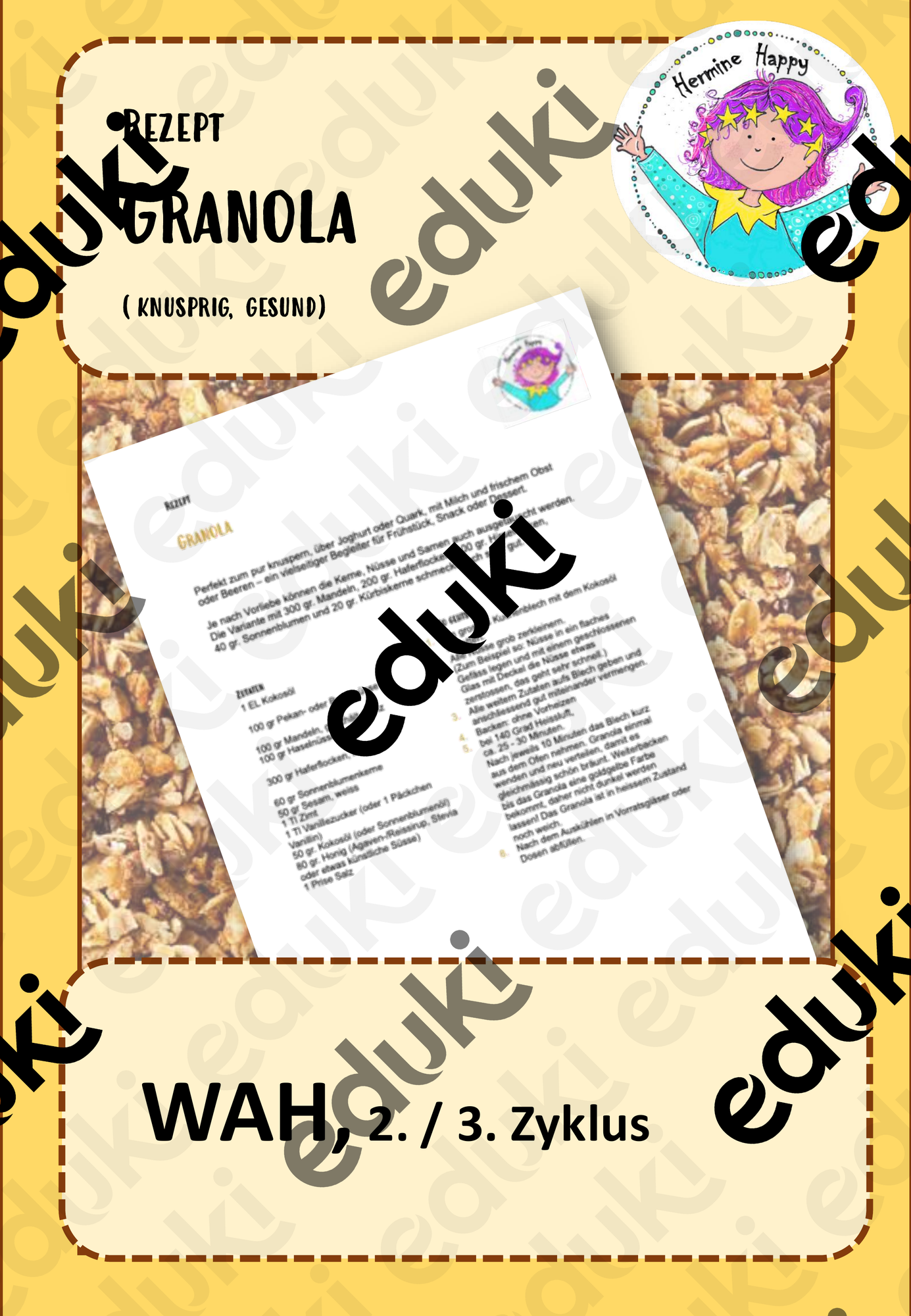 Rezept Granola, knusprig und gesund – Unterrichtsmaterial im Fach ...