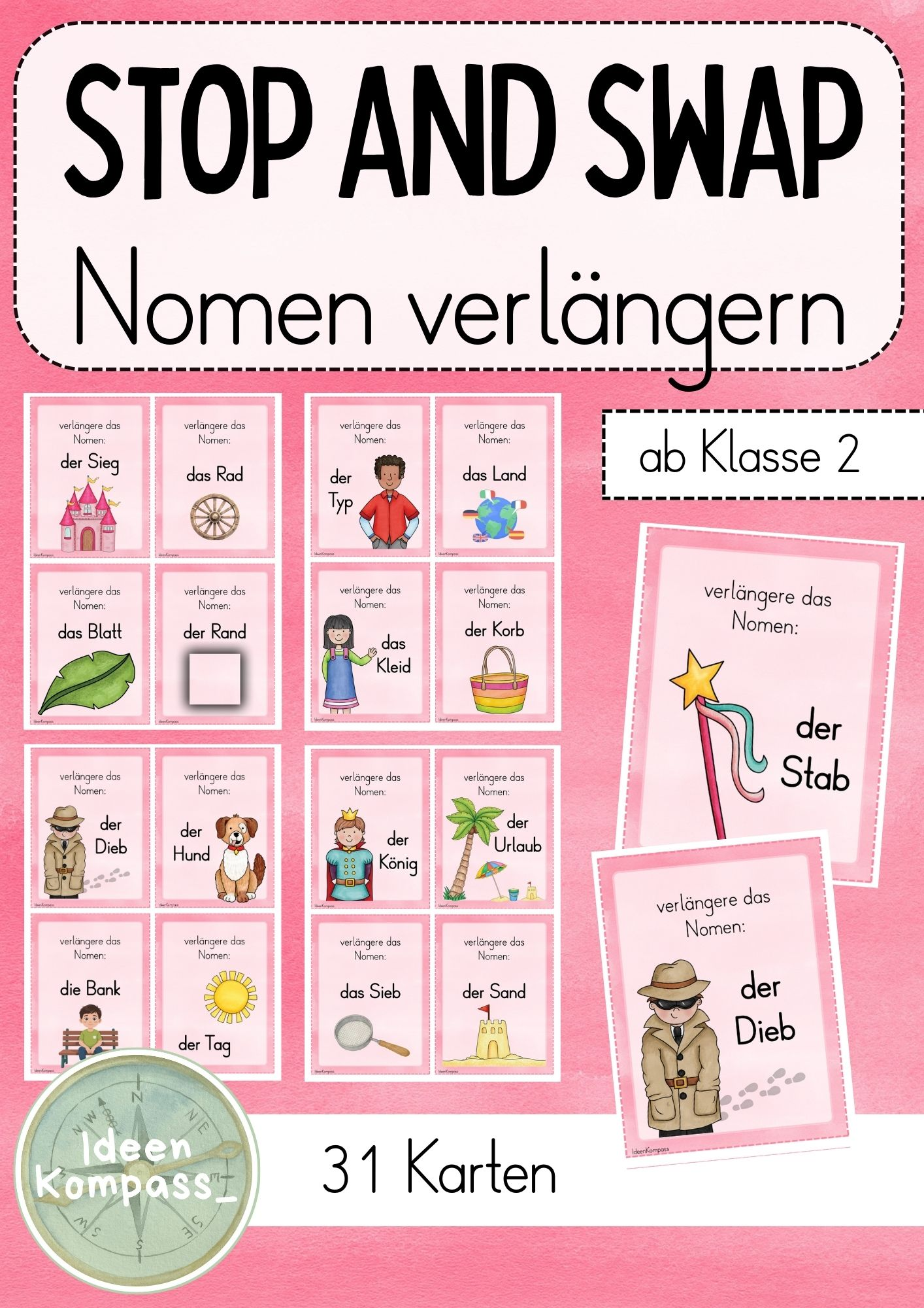 Stop and Swap Nomen verlängern - 31 Karten – Unterrichtsmaterial im ...