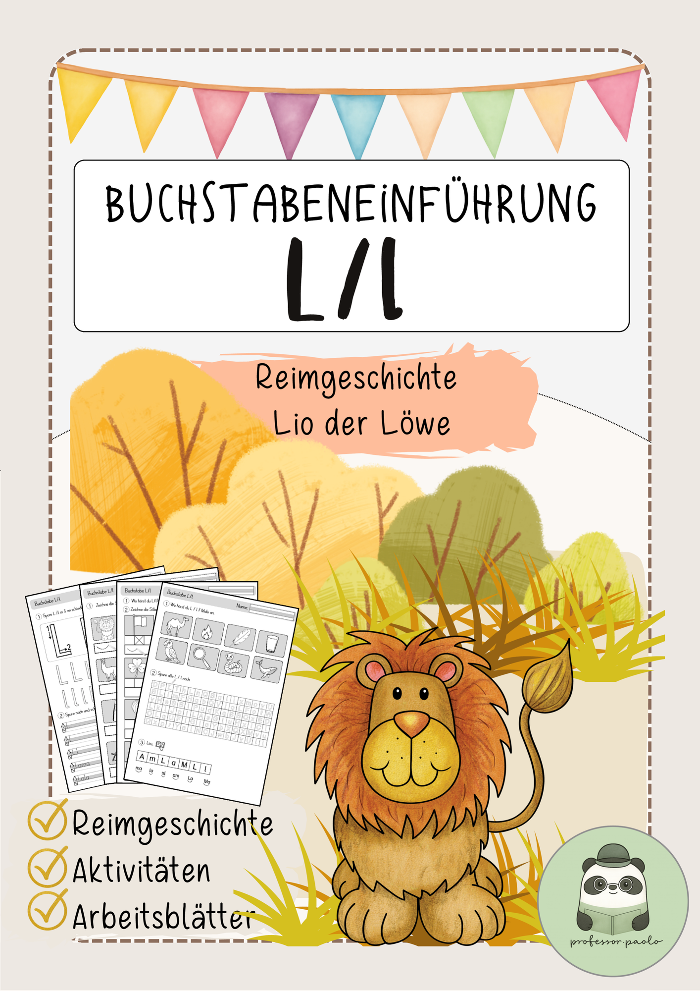 Buchstabeneinführung L l - Einführungsgeschichte und Arbeitsblätter ...