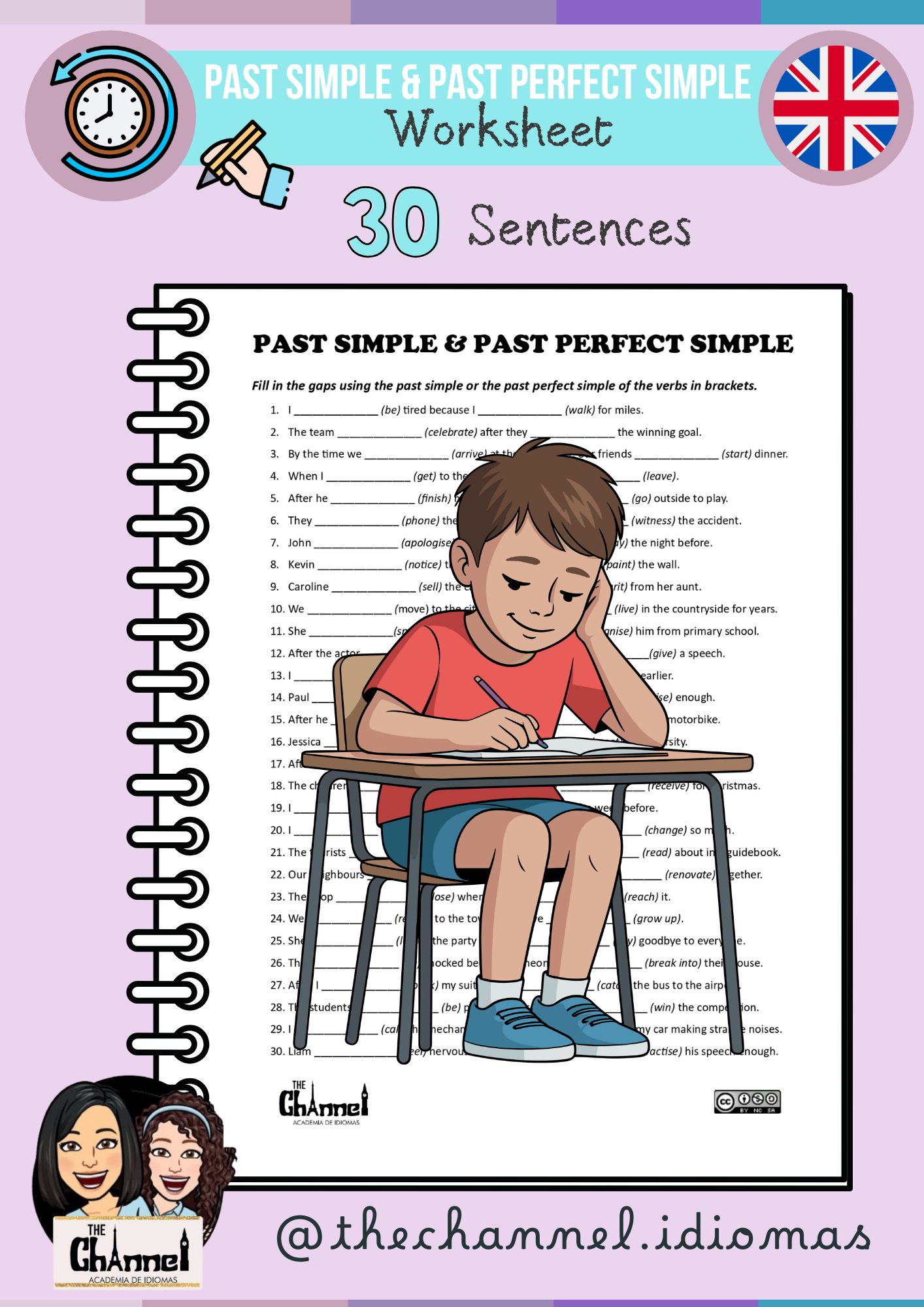 PAST SIMPLE & PAST PERFECT SIMPLE – Worksheet – Unterrichtsmaterial im ...