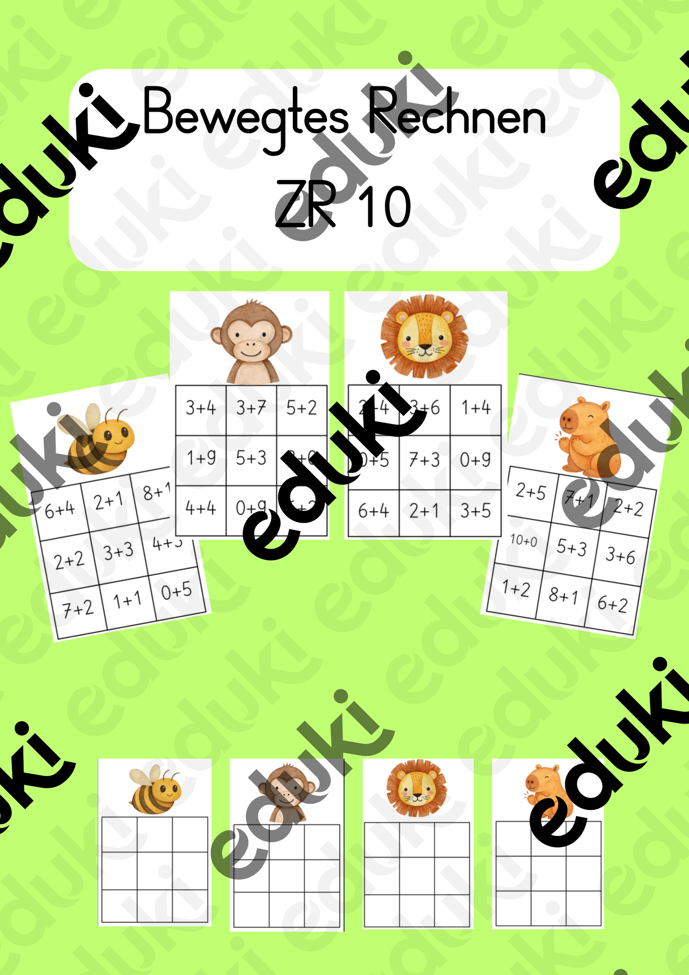 3x3 Bewegtes Rechnen im Zahlenraum 10 – Unterrichtsmaterial im Fach ...