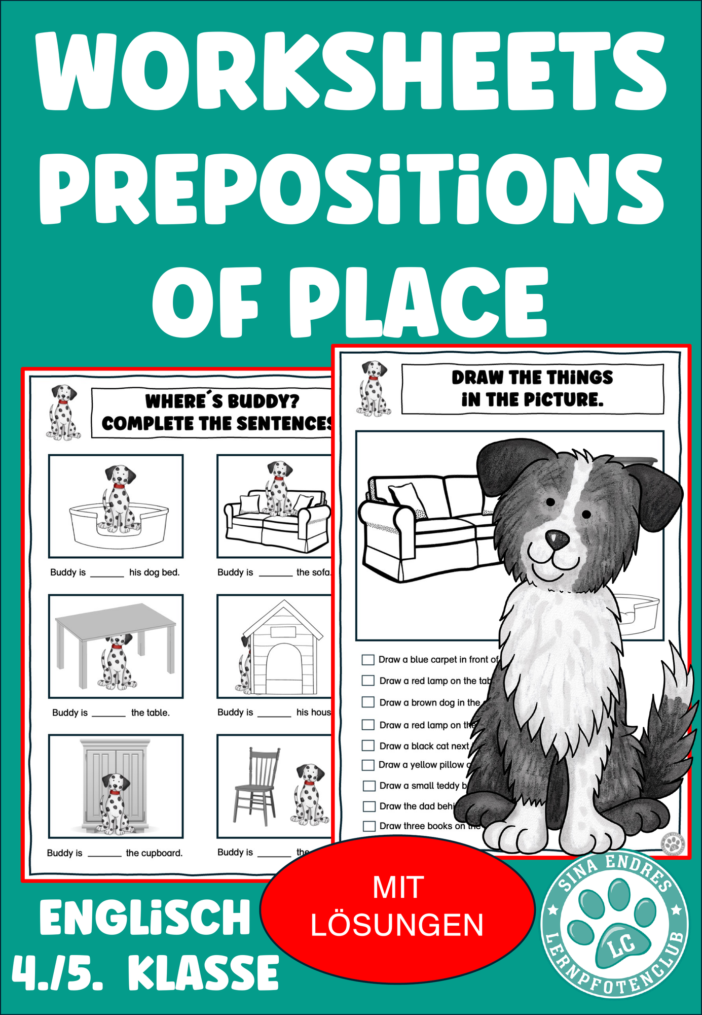 Prepositions of place Präpositionen Englisch 5. Klasse ...