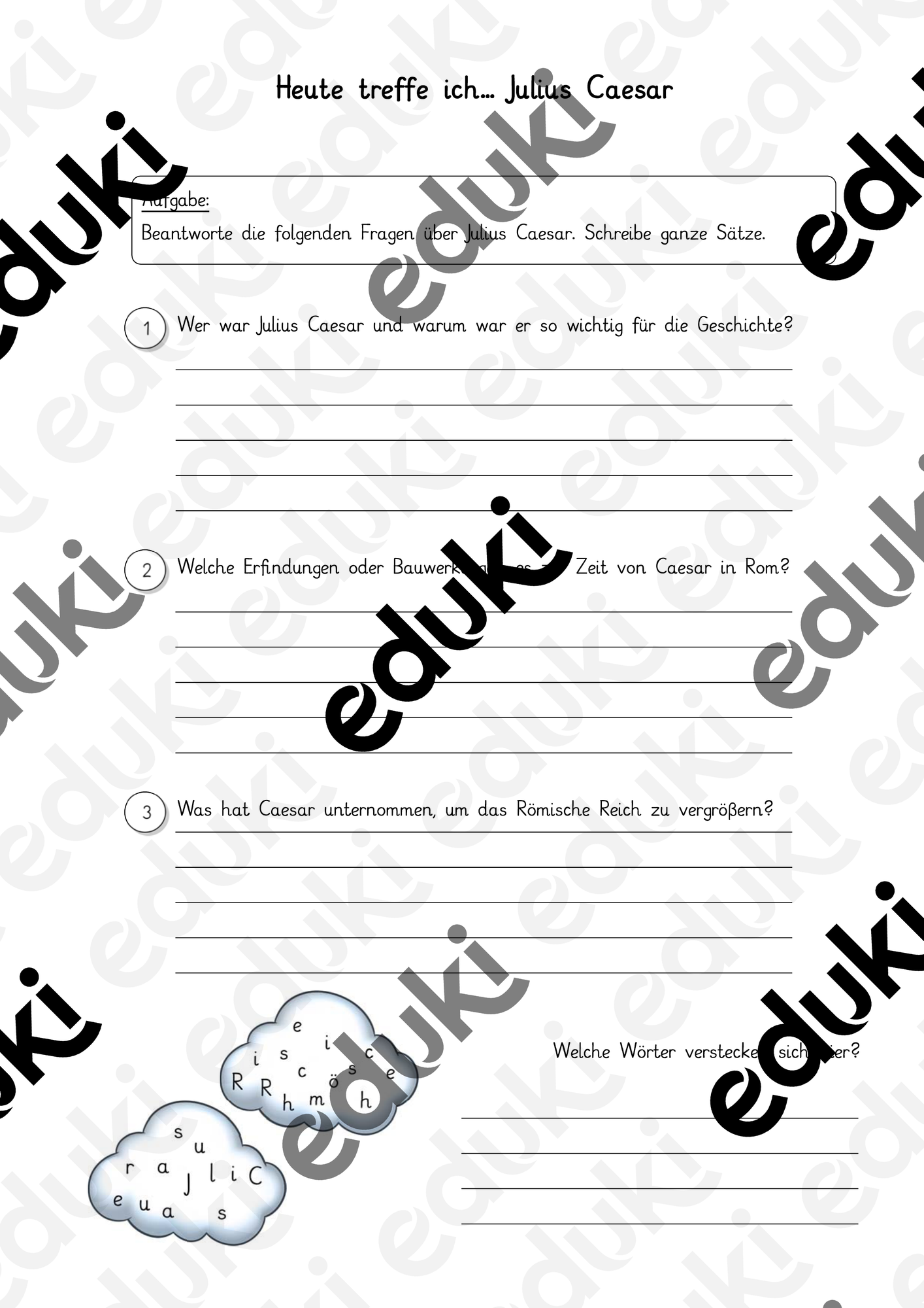 Heute treffe ich... Julius Cäsar 2fach differenziert ...