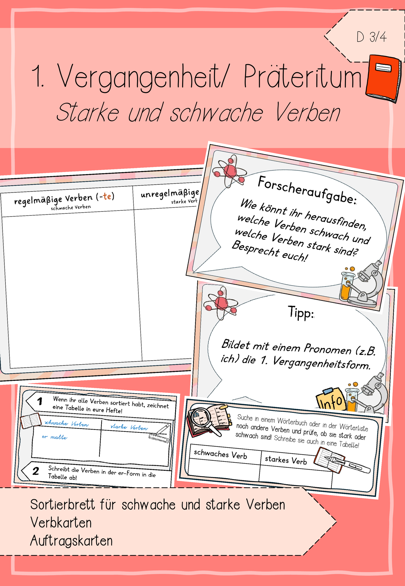 Starke und schwache Verben im Präteritum – Unterrichtsmaterial im Fach ...