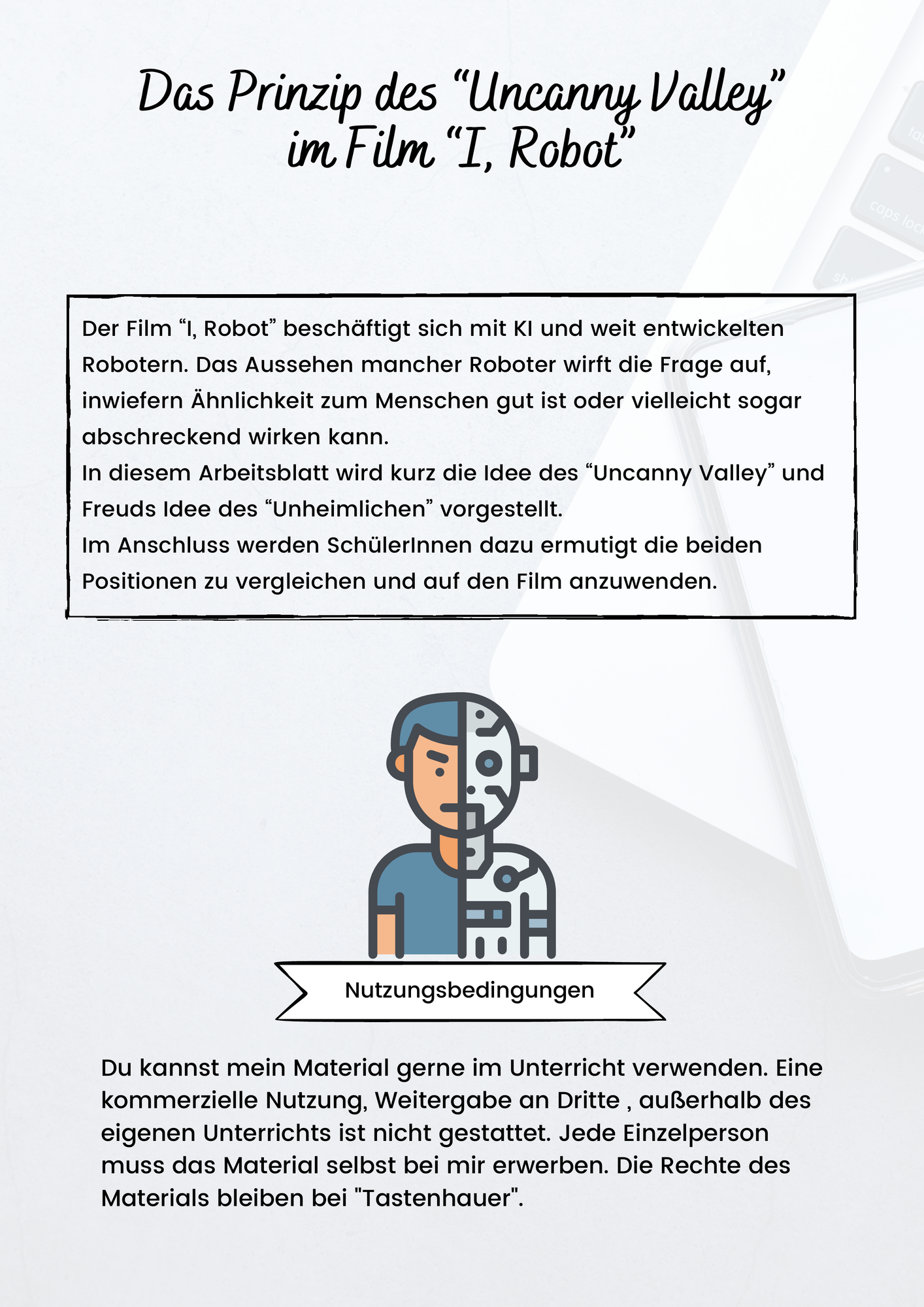 Das Prinzip des "Uncanny Valley" im Film "I, Robot ...