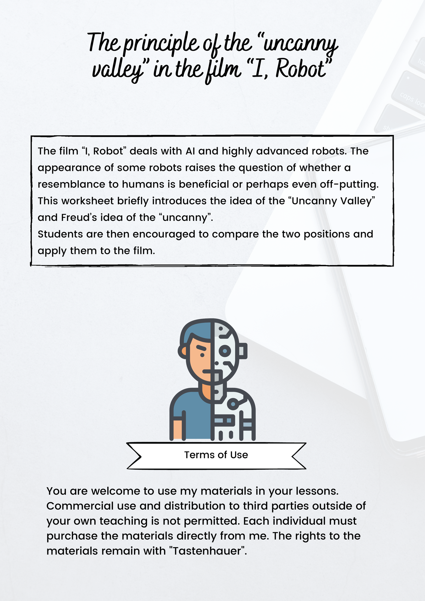The principle of the “uncanny valley” in the film “I, Robot ...