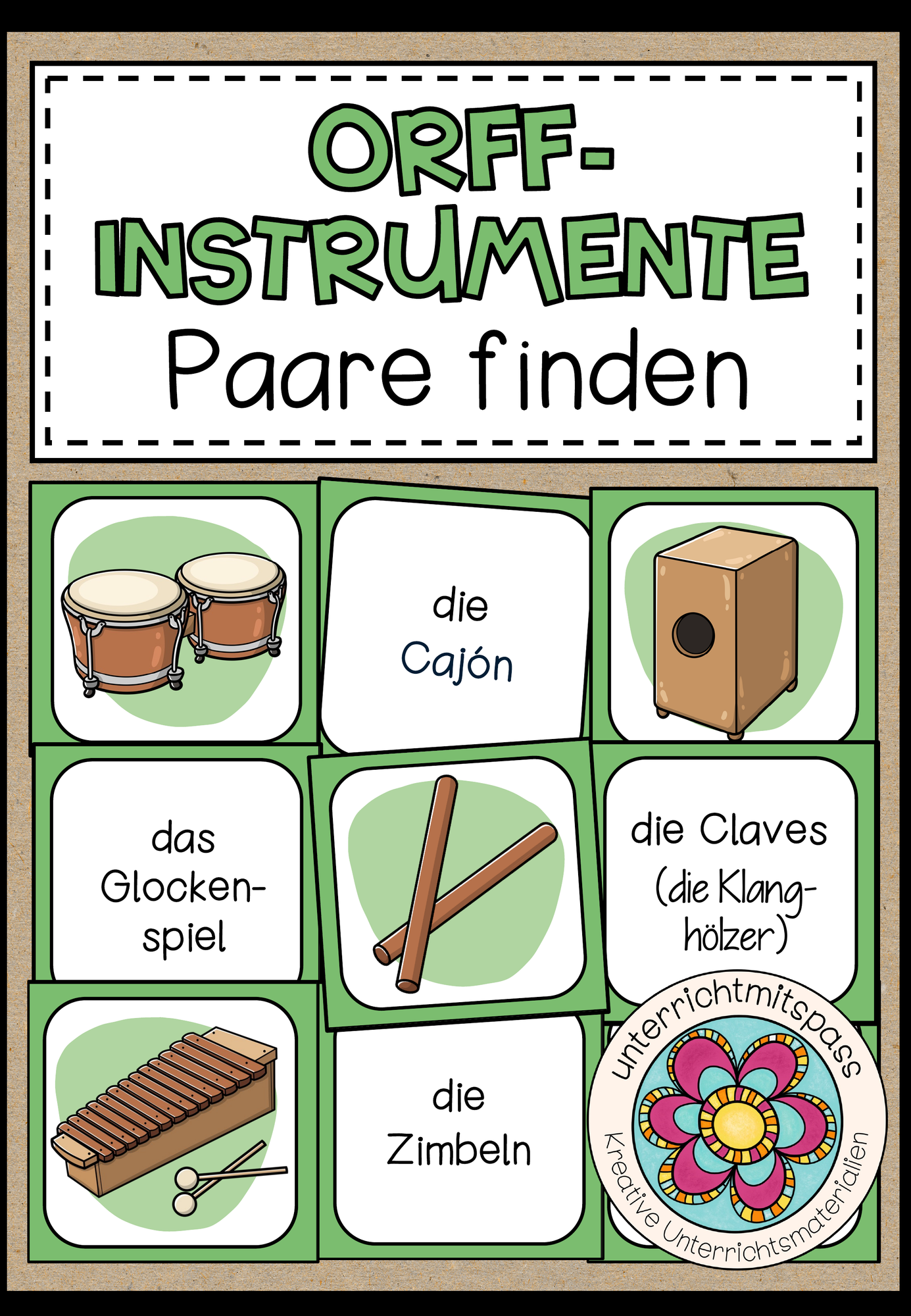 ORFF-INSTRUMENTE - Paare finden – Unterrichtsmaterial im Fach Musik