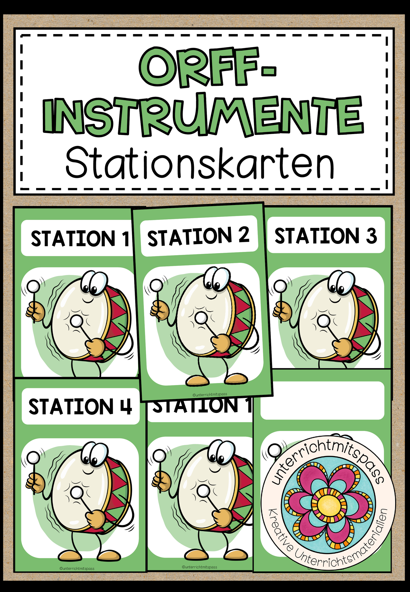 ORFF-INSTRUMENTE - Stationskärtchen – Unterrichtsmaterial im Fach Musik