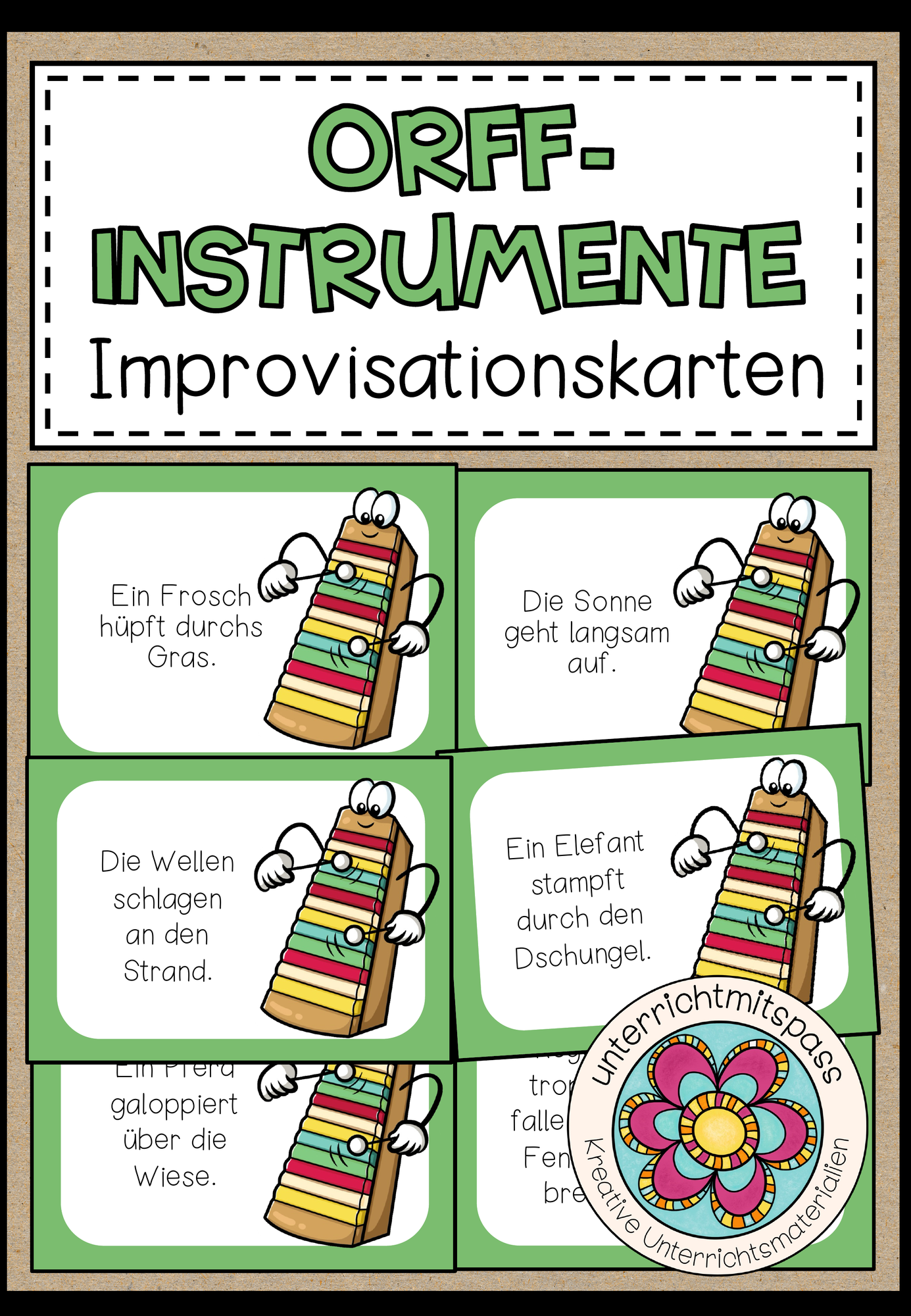 ORFF-INSTRUMENTE - Improvisationskarten – Unterrichtsmaterial im Fach Musik