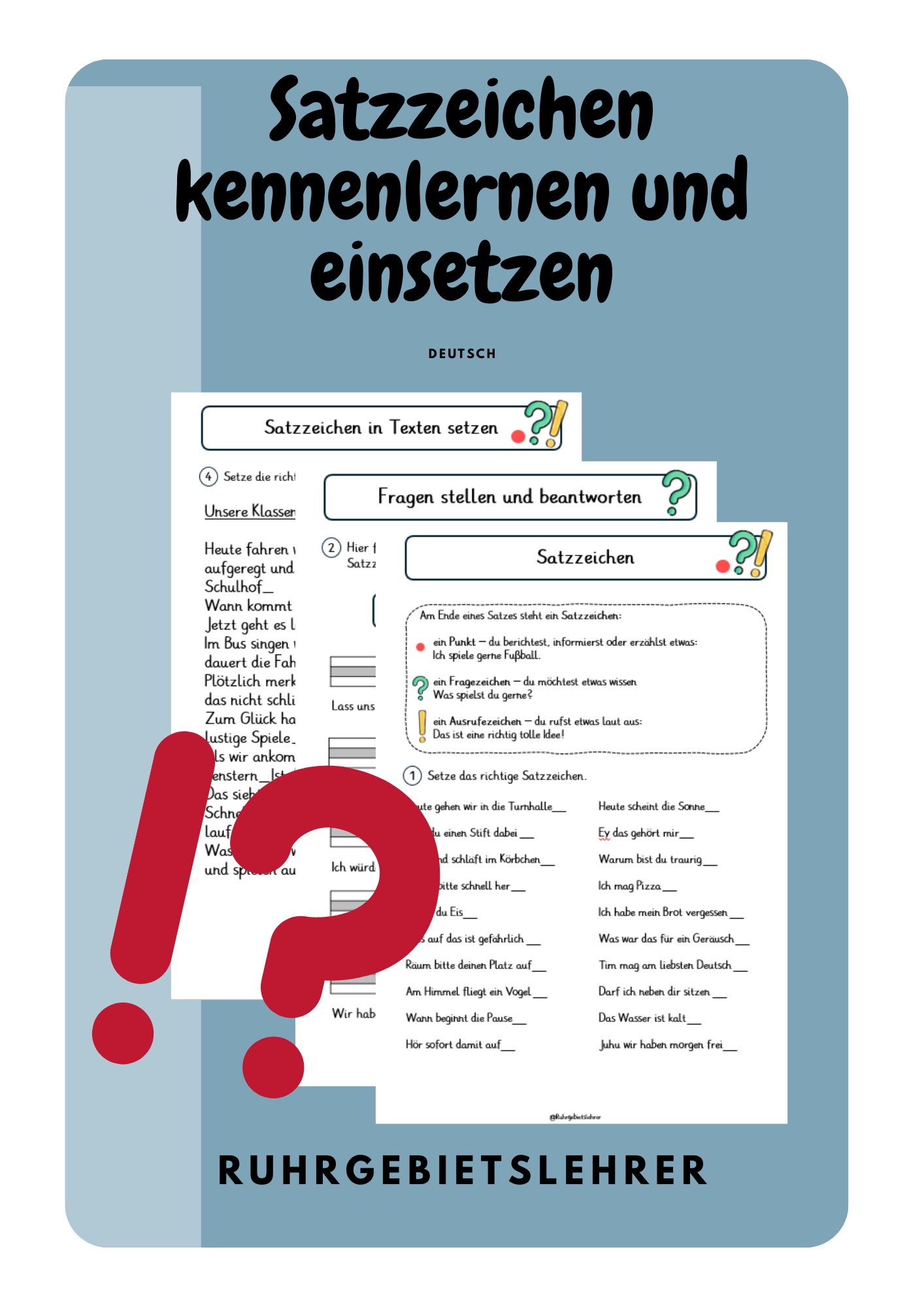 Satzzeichen kennenlernen und einsetzen – Unterrichtsmaterial im Fach ...