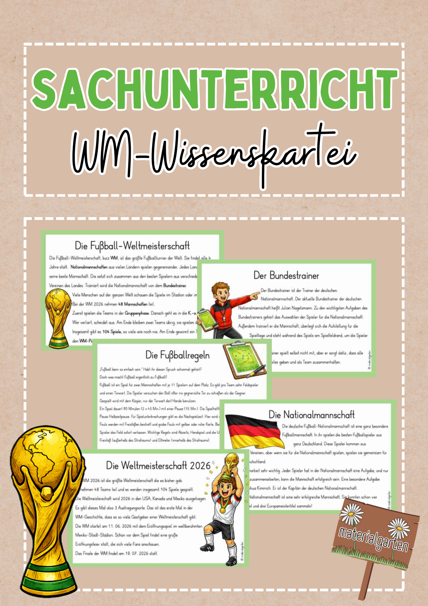 Wissenskartei Fußball-Weltmeisterschaft 2026 – Unterrichtsmaterial in ...