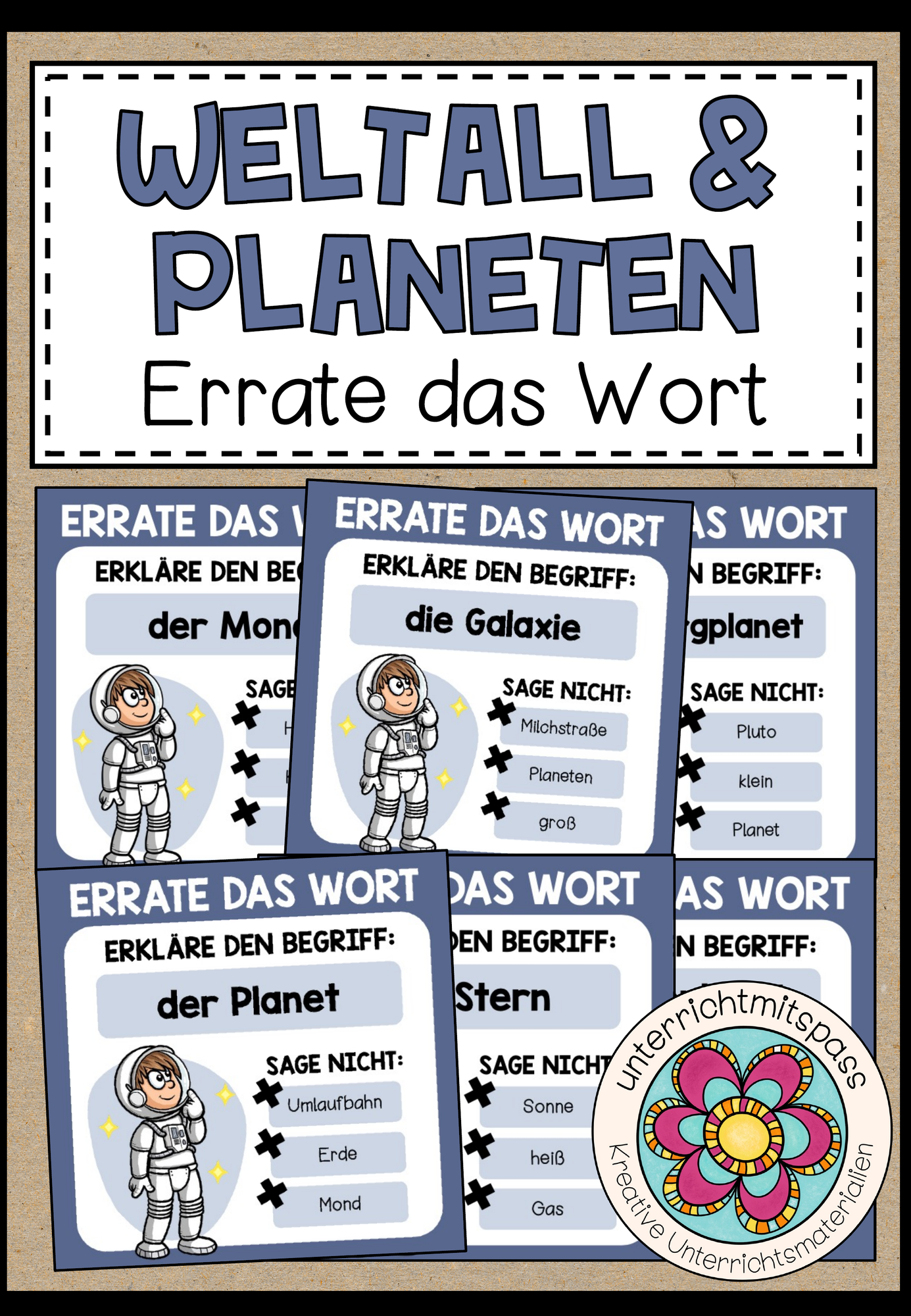 PLANETEN & WELTALL - Errate das Wort (Spiel) – Unterrichtsmaterial in ...