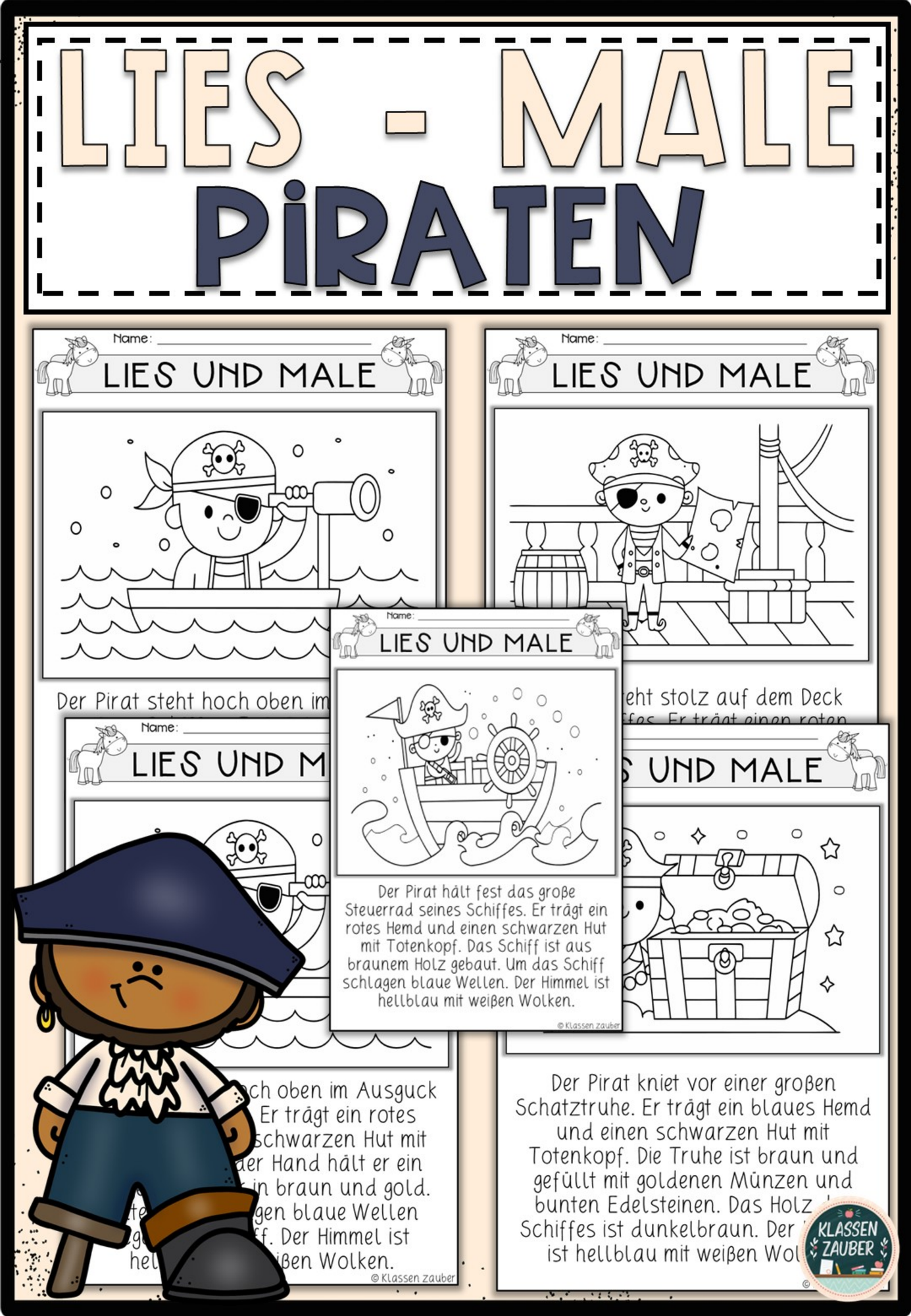 Piraten – Lesen und Malen - Piraten – Lesen und Malen ...