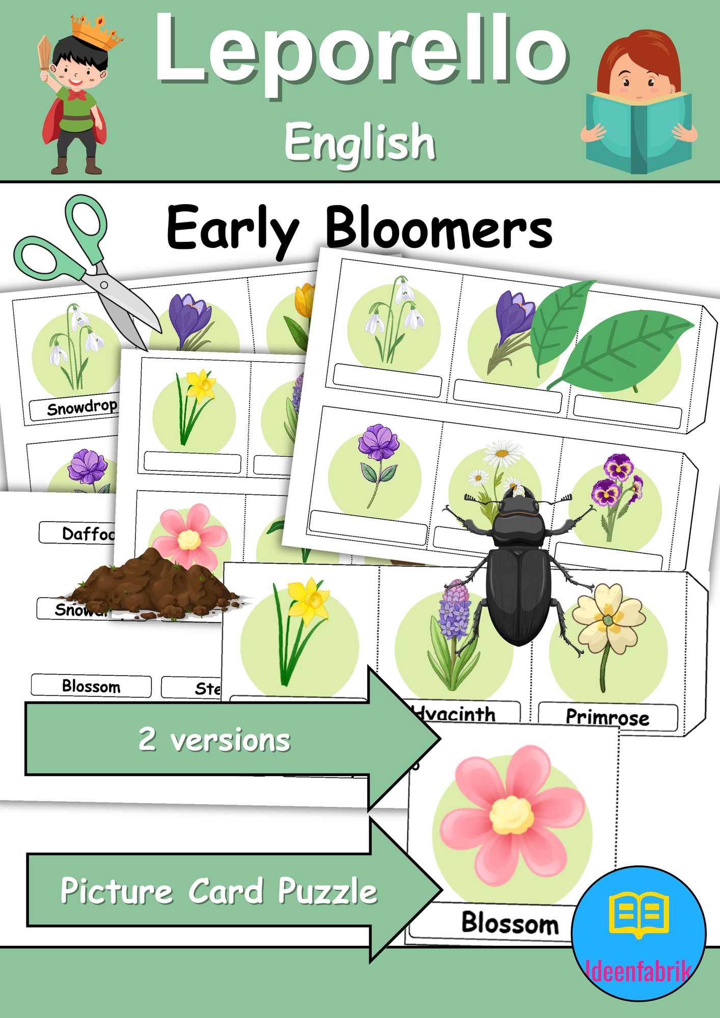 Leporello - Frühblüher / Early Bloomer - Englisch – Unterrichtsmaterial ...