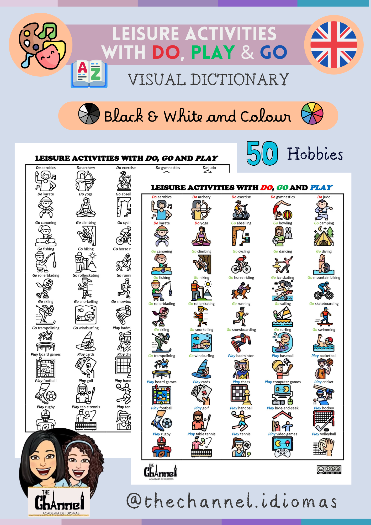 50 LEISURE ACTIVITIES WITH DO, GO & PLAY – Visual Dictionary ...