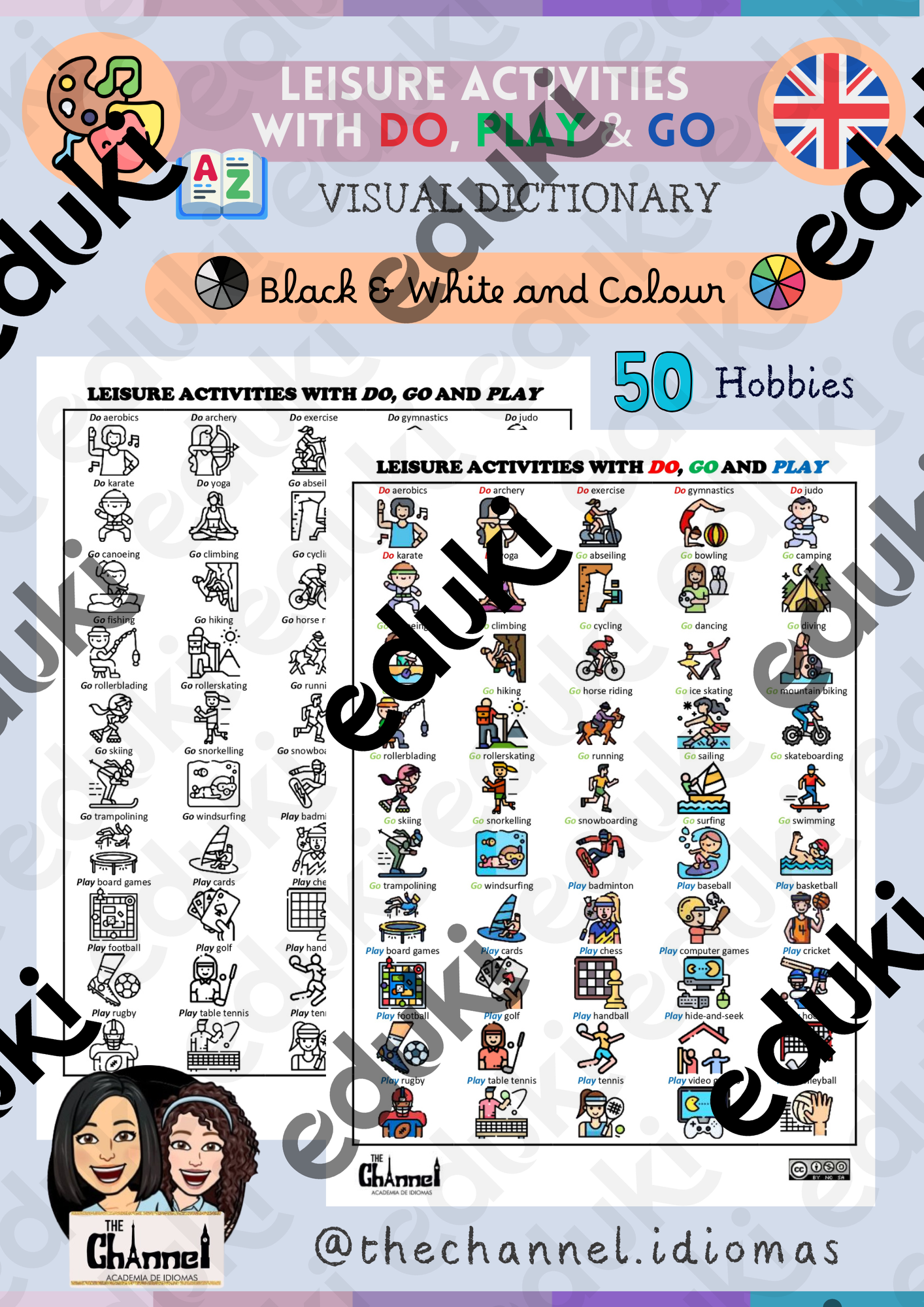 50 LEISURE ACTIVITIES WITH DO, GO & PLAY – Visual Dictionary ...