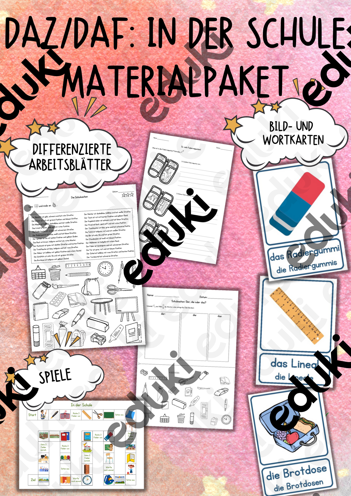 In der Schule (DaZ/DaF) MATERIALPAKET – Unterrichtsmaterial im Fach DaZ/DaF