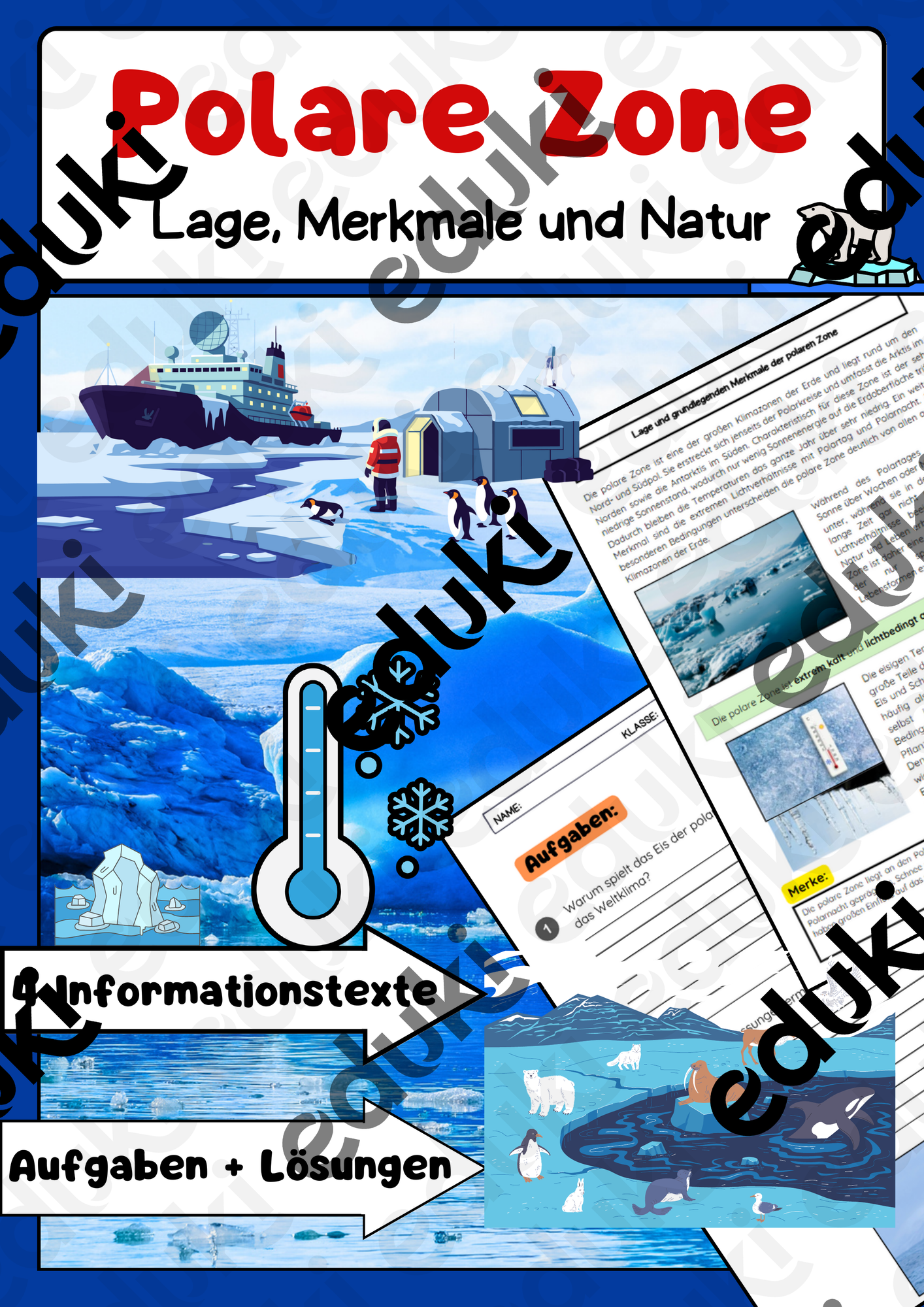 Polare Zone: Arktis, Antarktis & Eis – Unterrichtsmaterial im Fach Erdkunde