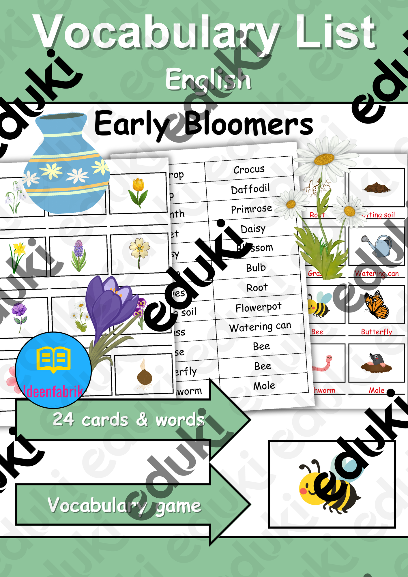 Frühblüher / Early Bloomer: Vocabulary List Wordlist - Englisches ...