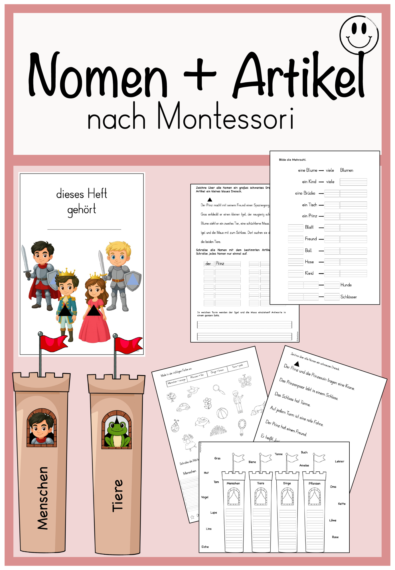 Nomen + Artikel nach Montessori - Heft – Unterrichtsmaterial im Fach ...