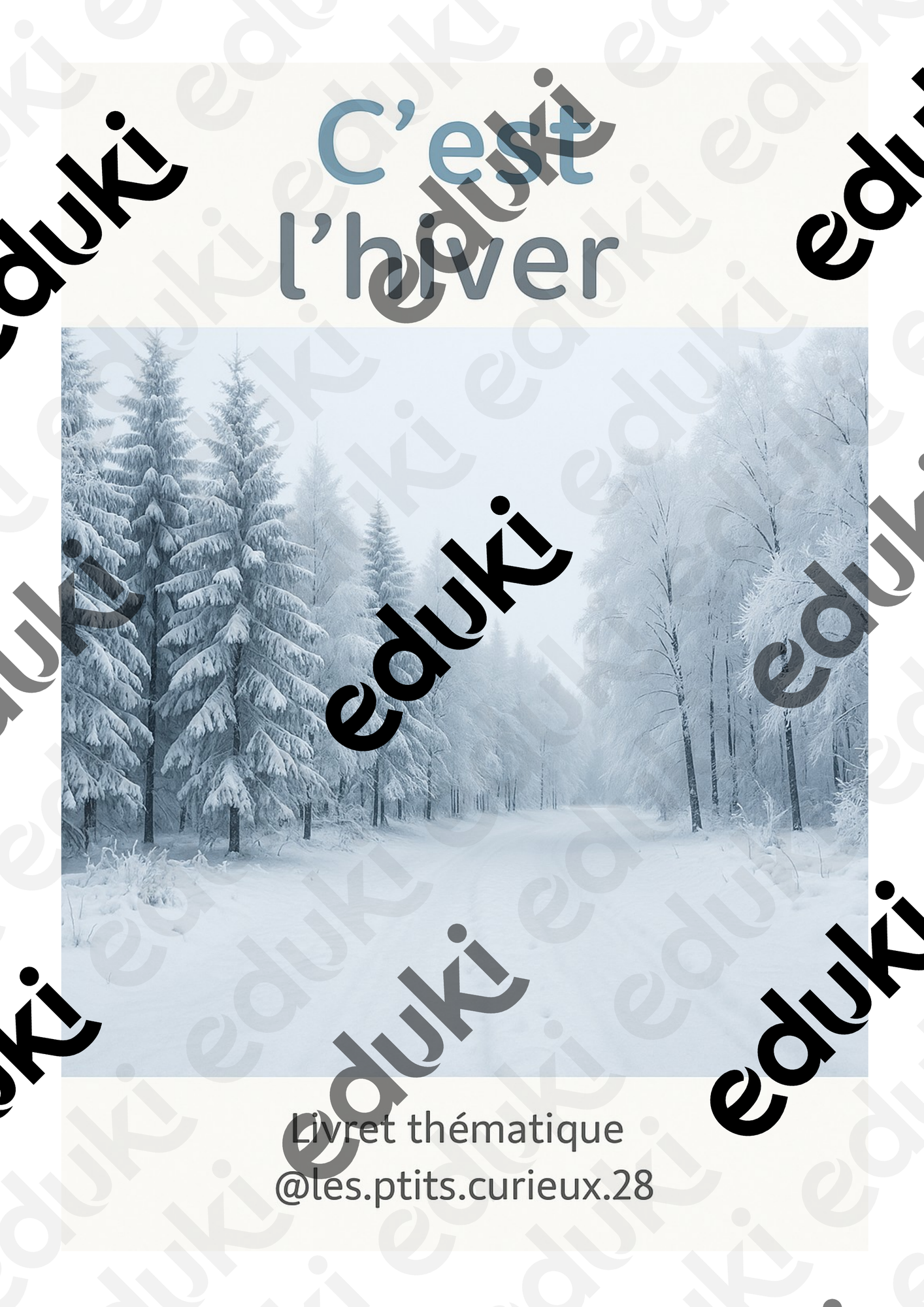 Livret d'activité - C'est l'hiver - - Ressource pédagogique pour ton ...