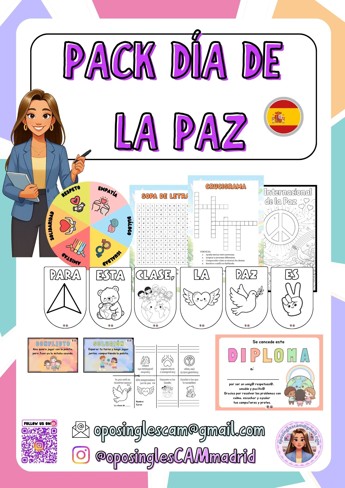 PACK DÍA DE LA PAZ - español - material de la siguiente asignatura ...