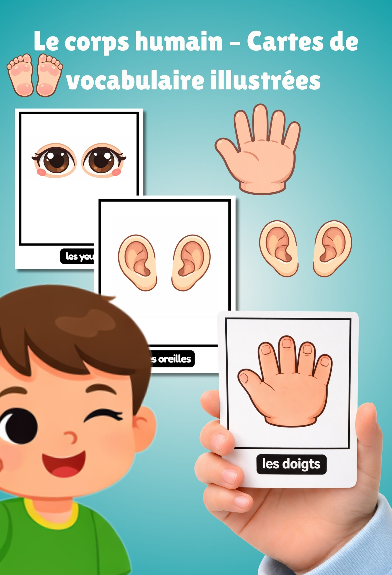 Le corps humain – Cartes de vocabulaire illustrées - Ressource ...