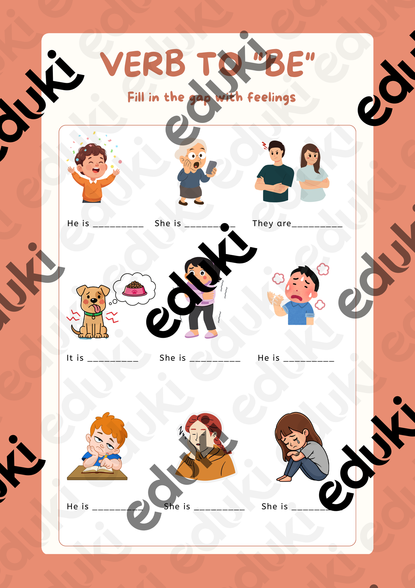 Verb To Be English Grammar Worksheet – Unterrichtsmaterial im Fach Englisch