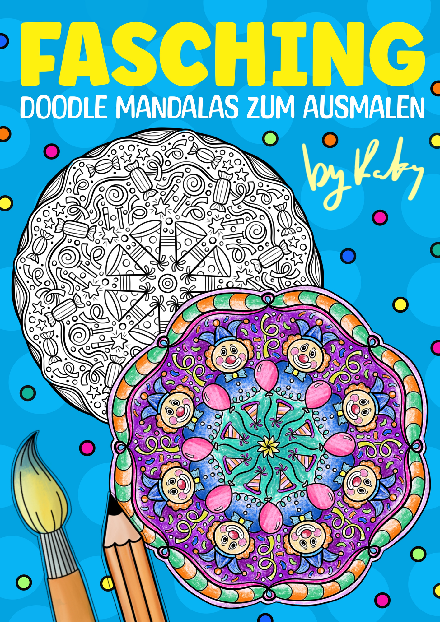 Doodle Mandalas zum Ausmalen für Fasching & Karneval ...