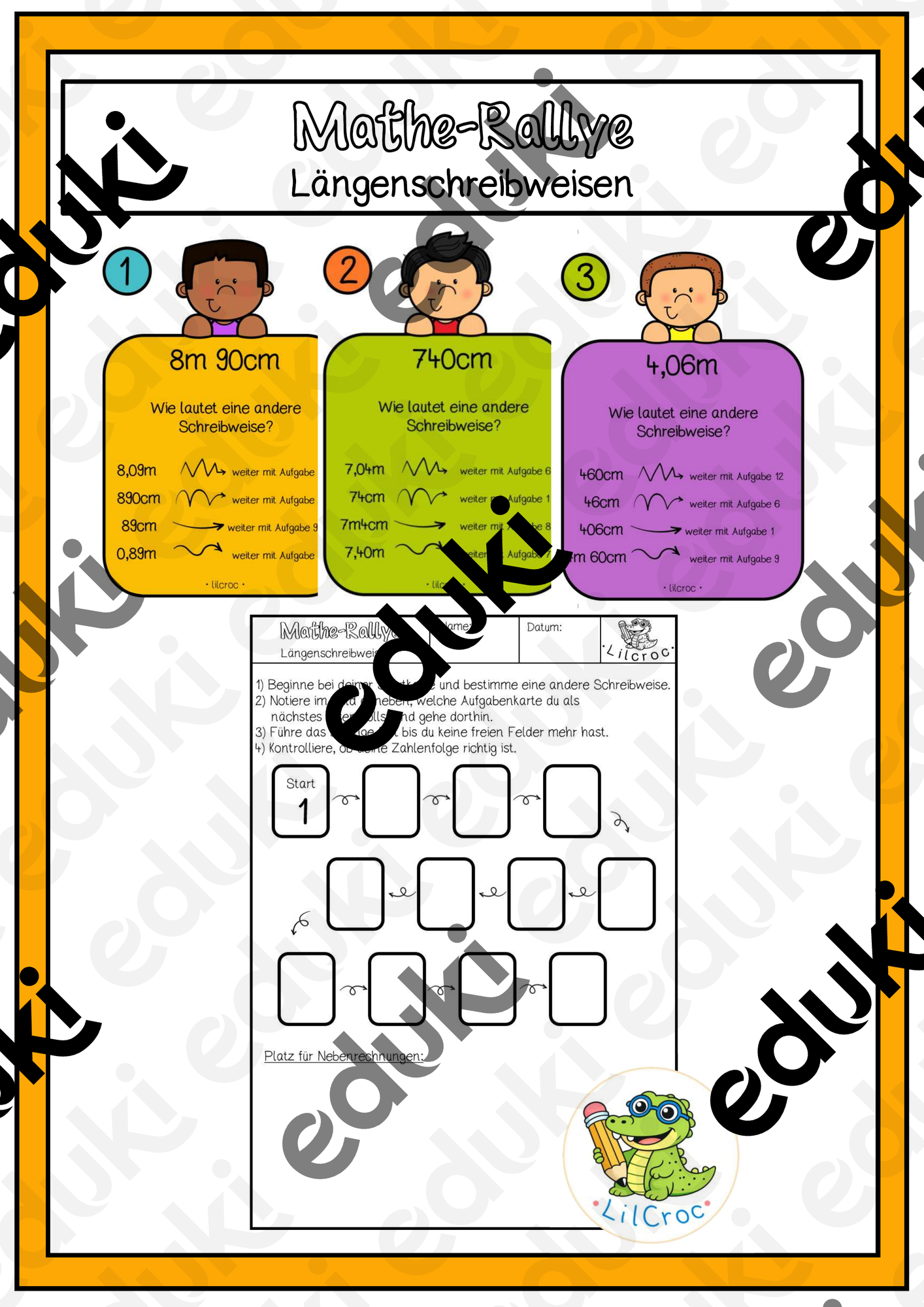 Mathe-Rallye - Längen - verschiedene Darstellungen ...