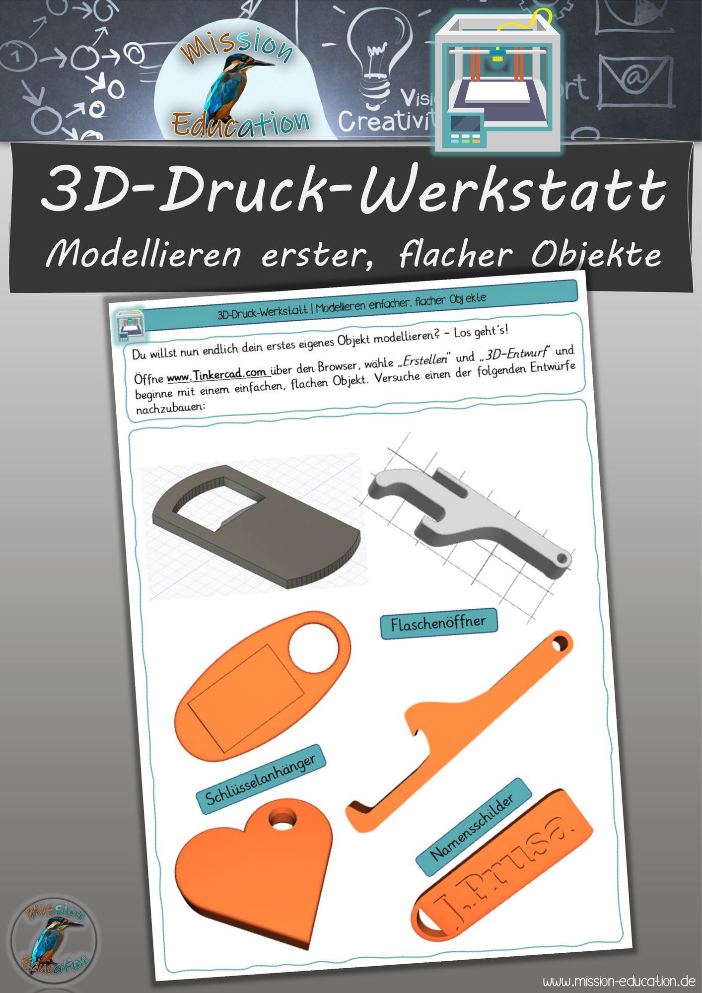 3D-Druck-Werkstatt: Modellieren eines Flaschenöffners (AB) – Unterrichtsmaterial in den Fächern ...