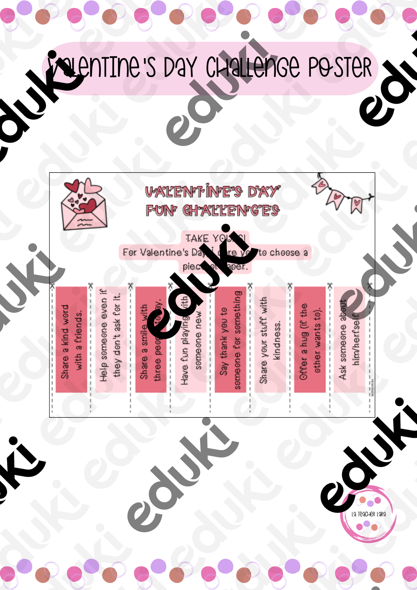 Valentine’s Day Challenge Poster – Unterrichtsmaterial im Fach Englisch