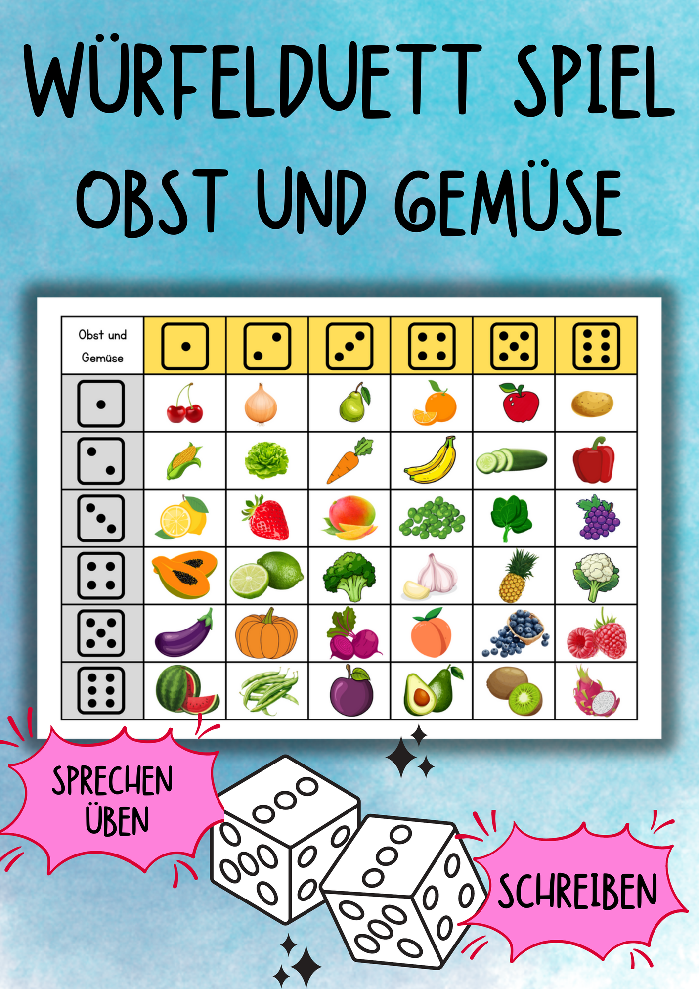 DaZ / DaF / Deutsch Grundschule - Sprechen - Schreiben - Obst und ...