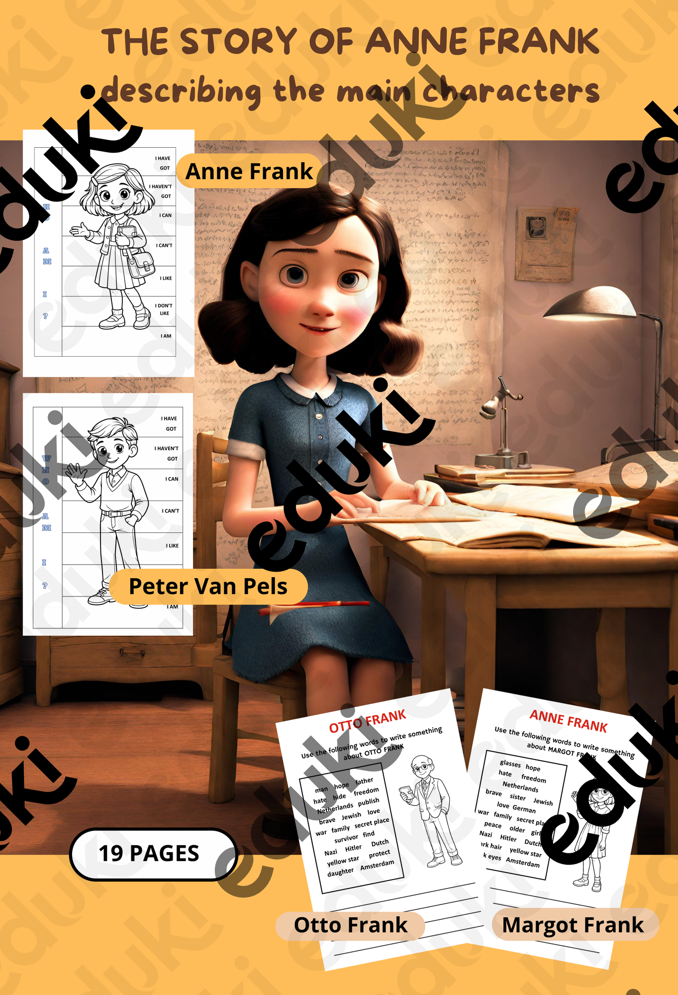 The Story of Anne Frank: describing the main characters - Materiale ...