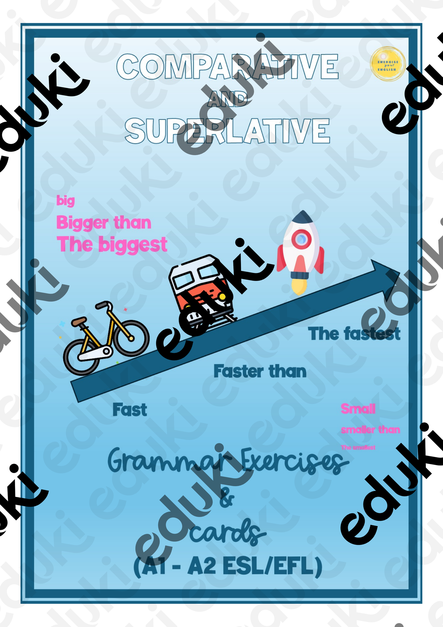 Comparative and Superlative Chart and Cards - material de la siguiente ...