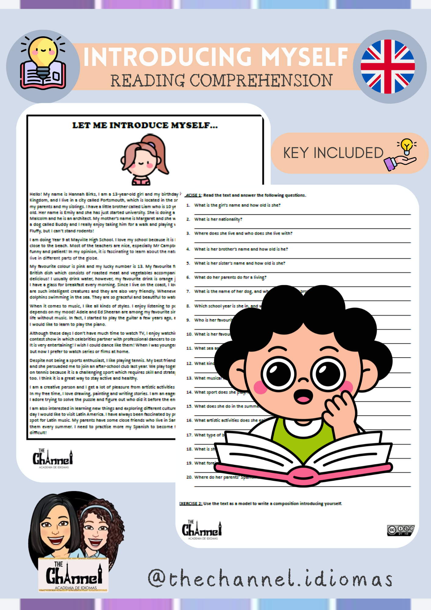 INTRODUCING MYSELF – Reading Comprehension – Unterrichtsmaterial im ...