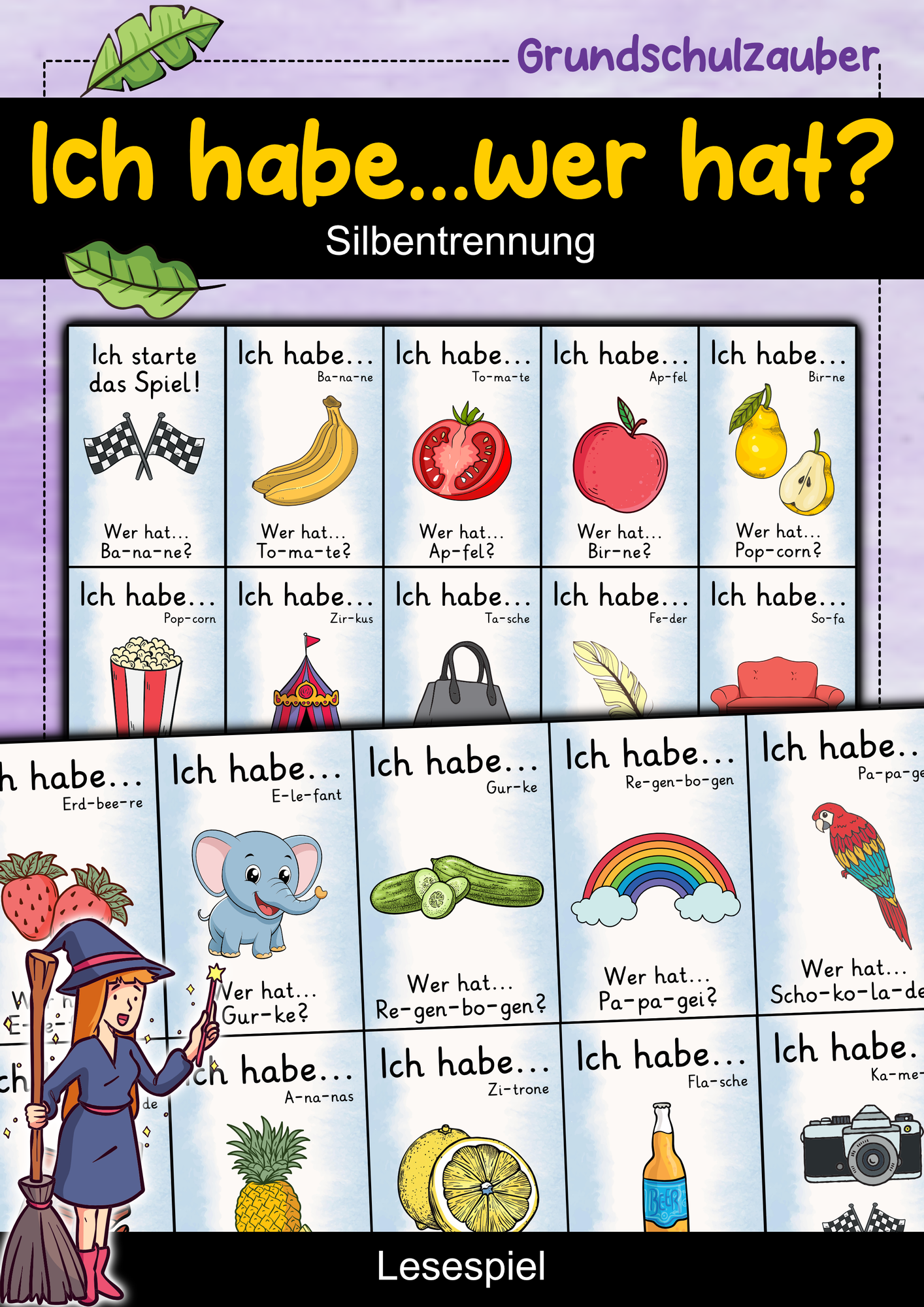 Ich habe - wer hat? | Silbentrennung | Deutsch | Grundschule ...