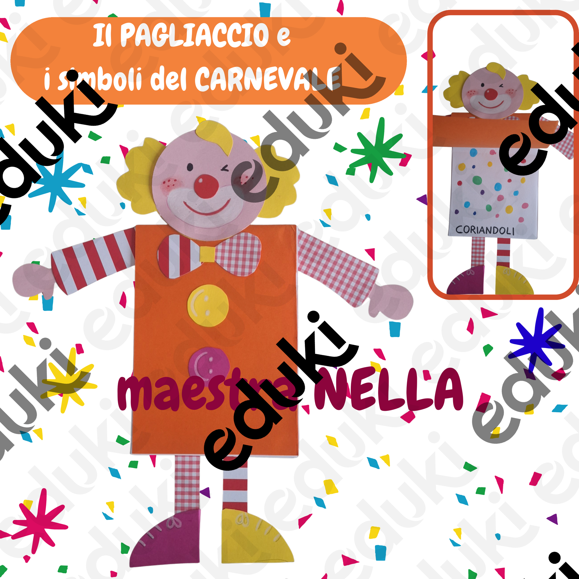 Pagliaccio e simboli del carnevale - Materiale didattico per la materia ...