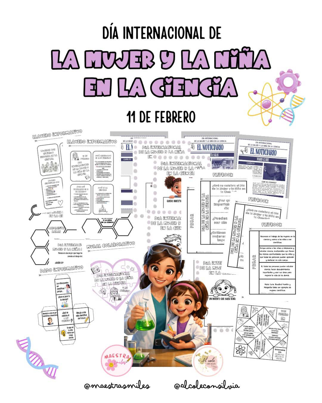 Pack La mujer y la niña en la ciencia - material didáctico de las ...