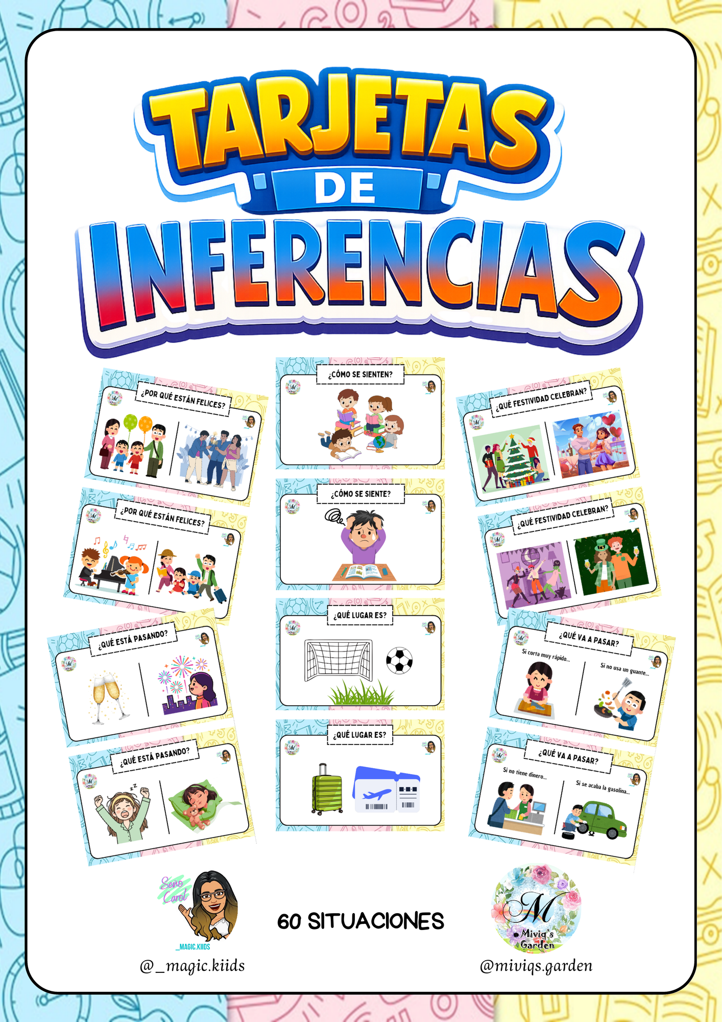 Tarjetas de inferencias (60 situaciones) - material de la siguiente ...
