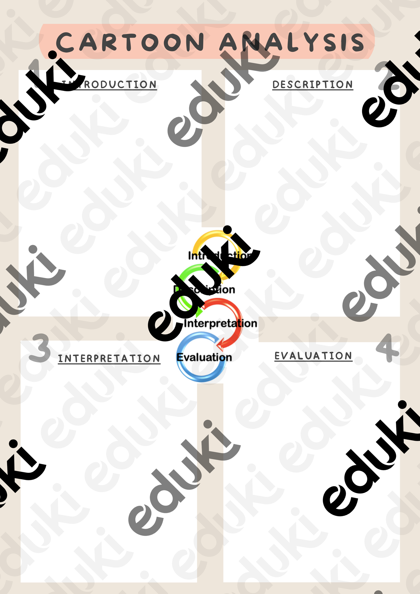 Cartoon Analysis Oberstufe – Unterrichtsmaterial im Fach Englisch