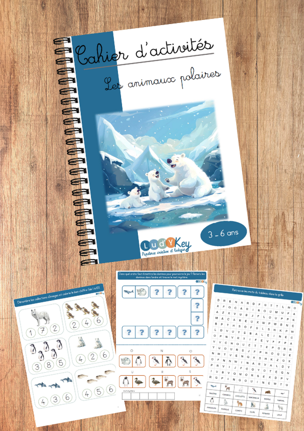 Cahier d'activité 3-6 ans les animaux polaires - Ressource pédagogique ...