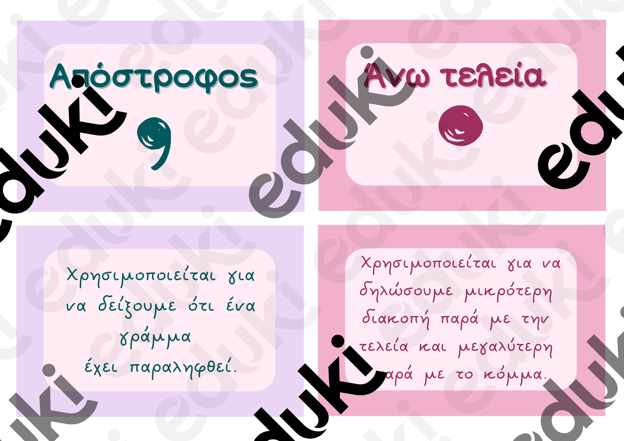 Σημεία στίξης στο Πι και Φι! - Εκπαιδευτικό υλικό για το μάθημα