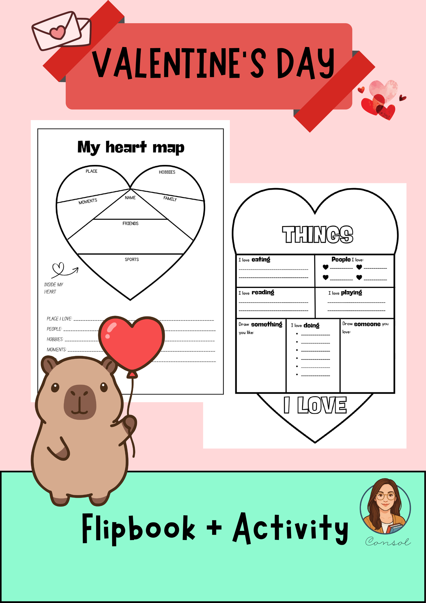 💖 VALENTINE’S DAY – Flipbook + Activity 💖 - material de la siguiente ...
